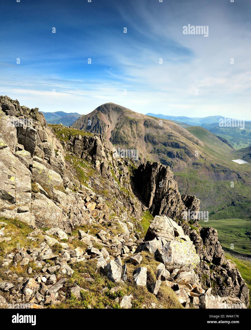 The slopes of Great Gable from Lingmell Fell Stock Photo - Alamy