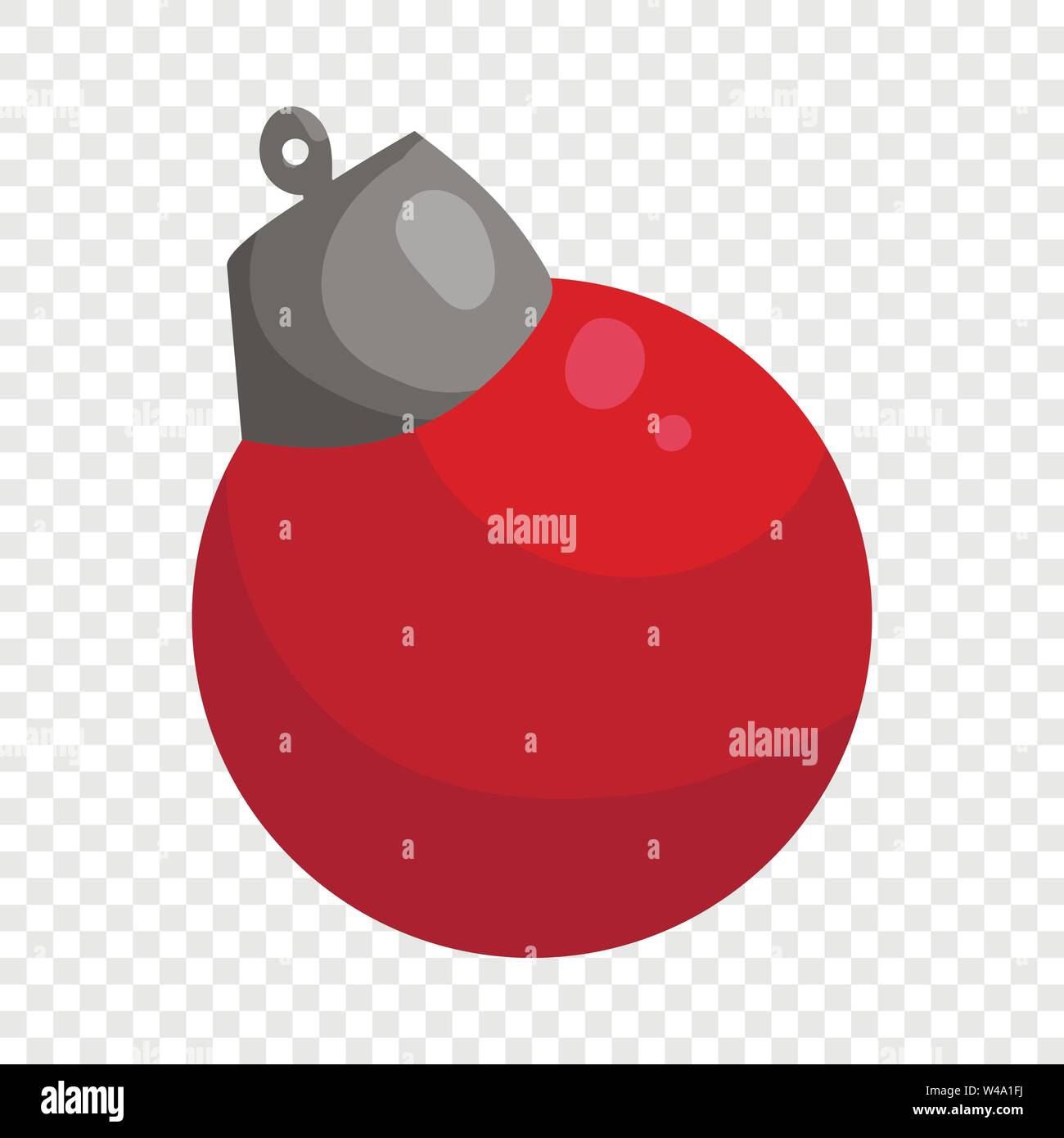 Red Christmas ball icon, cartoon style Stock Vector Image & Art - Alamy