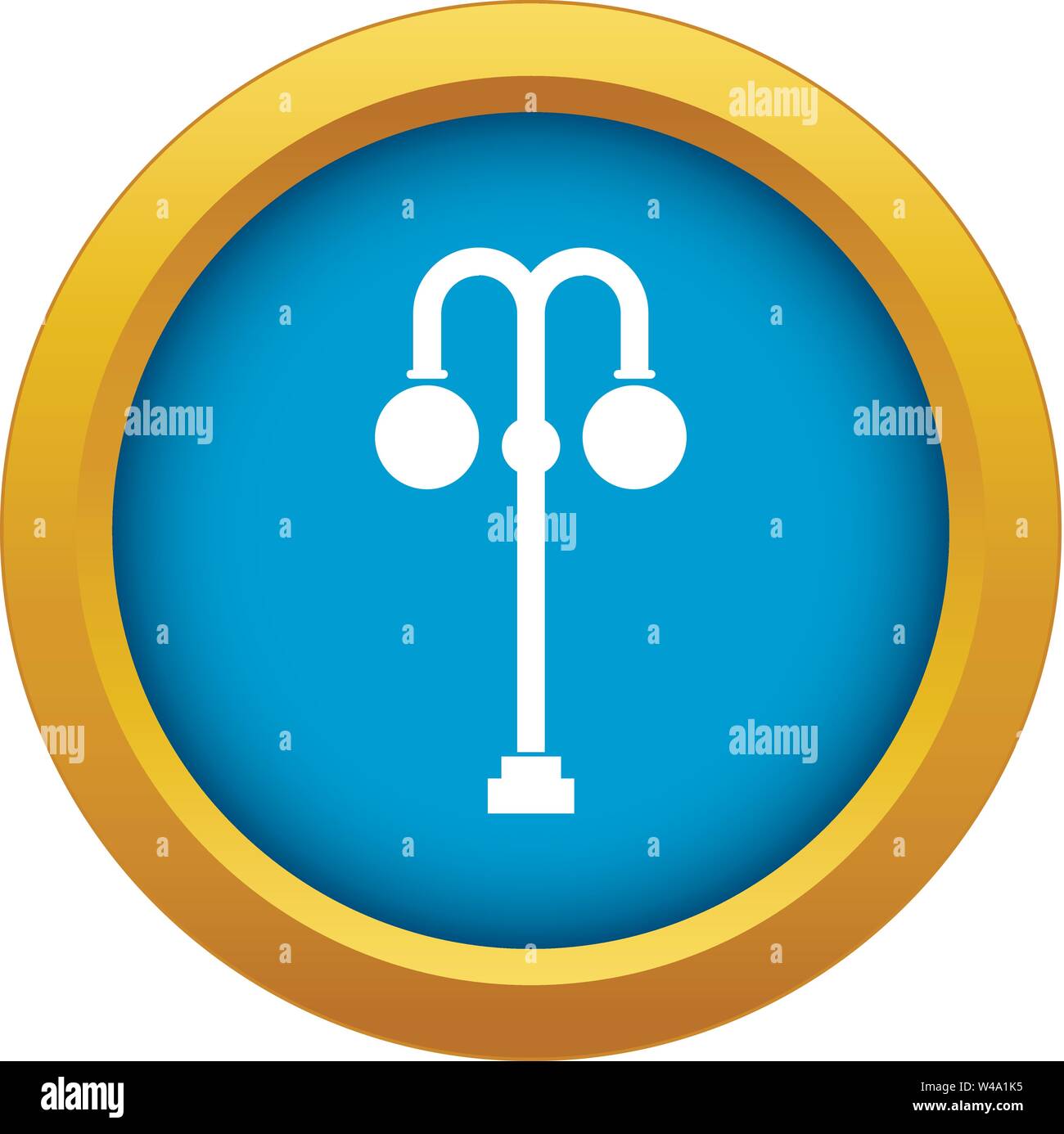 Street lamp icon blue vector isolated Stock Vector Image & Art - Alamy