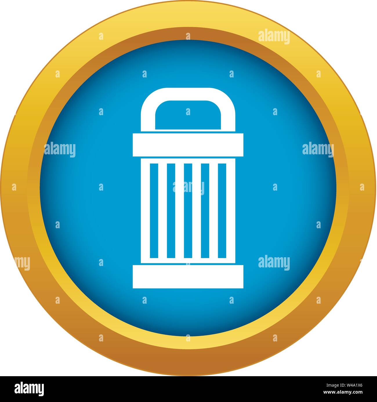 Trash icon blue vector isolated Stock Vector Image & Art - Alamy