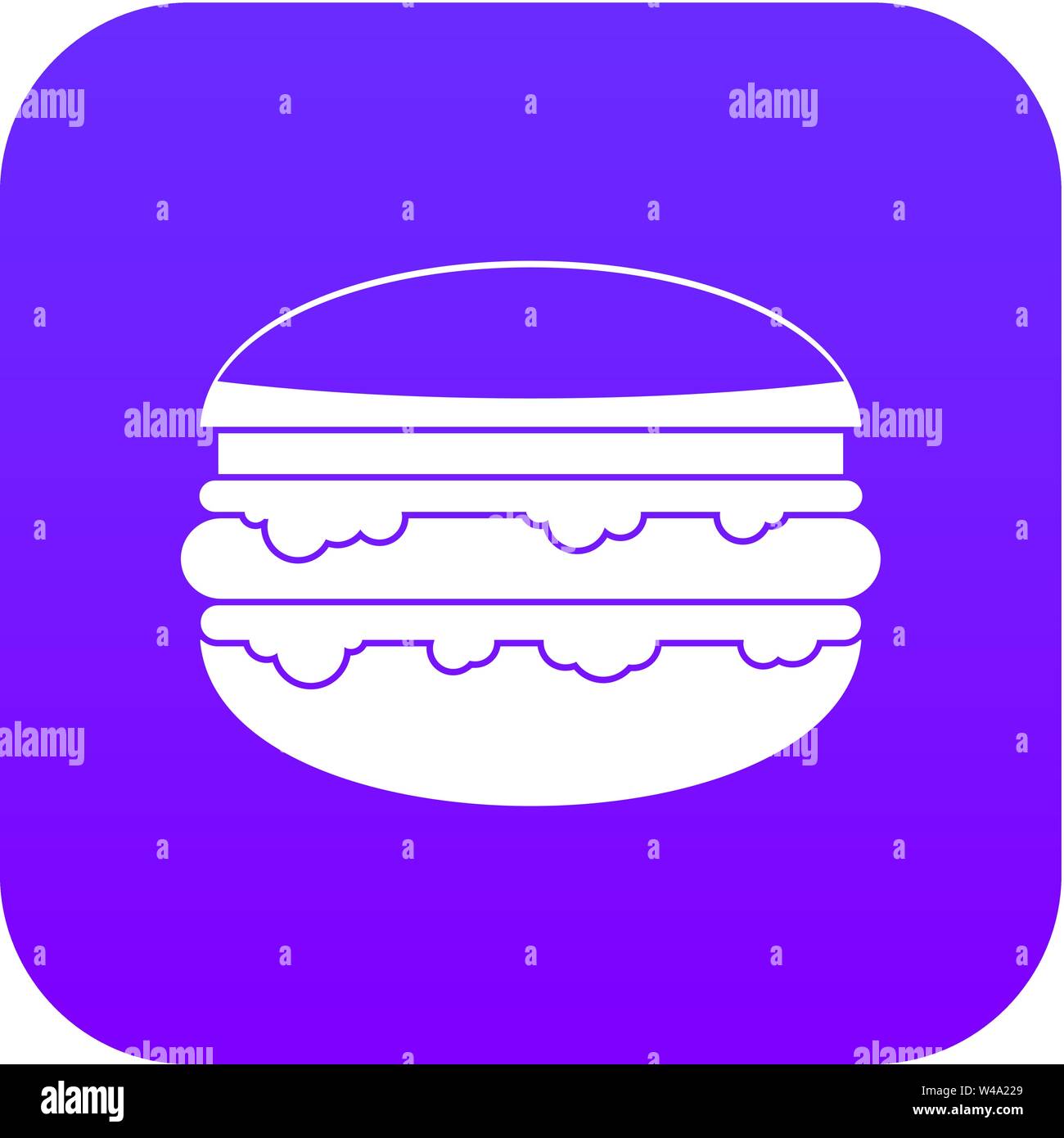 Burger icon digital purple Stock Vector Image & Art - Alamy