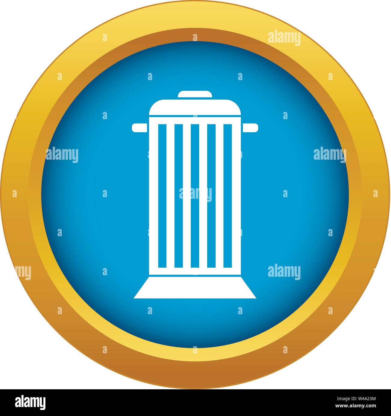 Street trash icon blue vector isolated Stock Vector Image & Art - Alamy