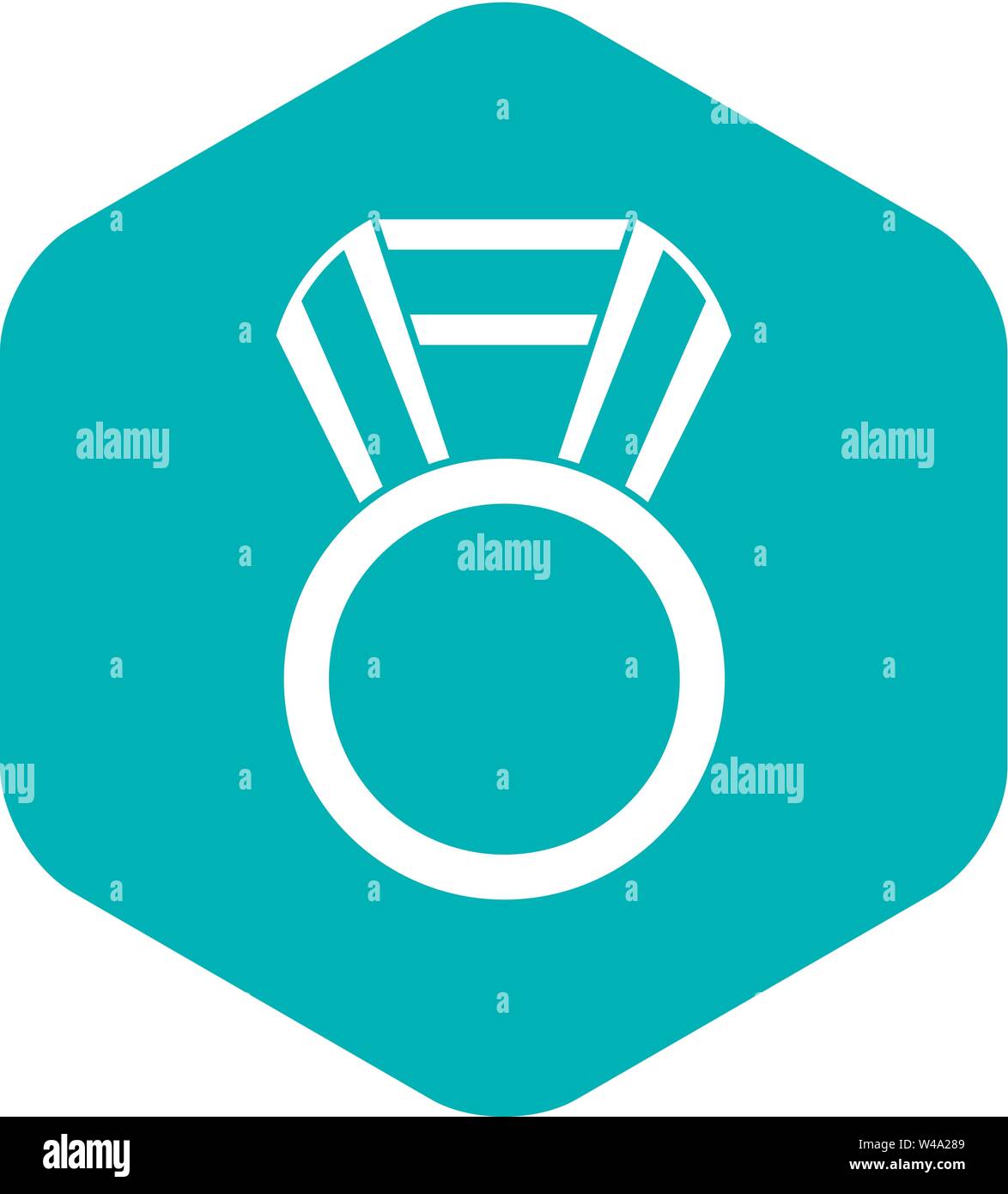 Round medal icon, simple style Stock Vector Image & Art - Alamy