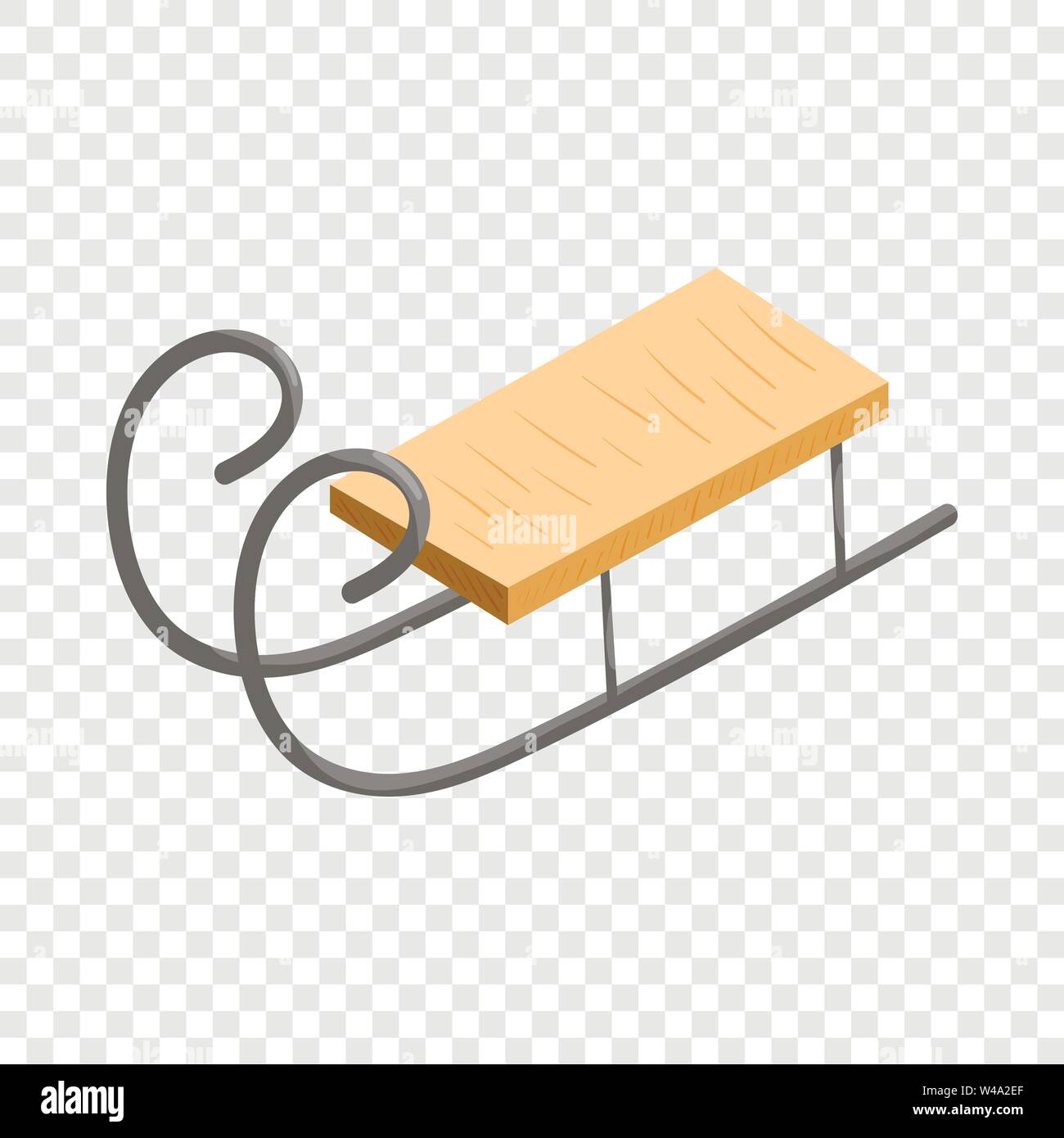 Wooden sled icon, cartoon style Stock Vector Image & Art - Alamy