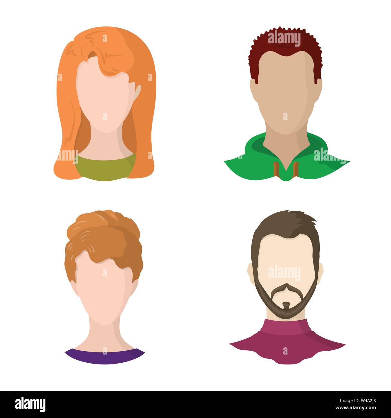 Vector illustration of avatar and dummy logo. Set of avatar and figure ...
