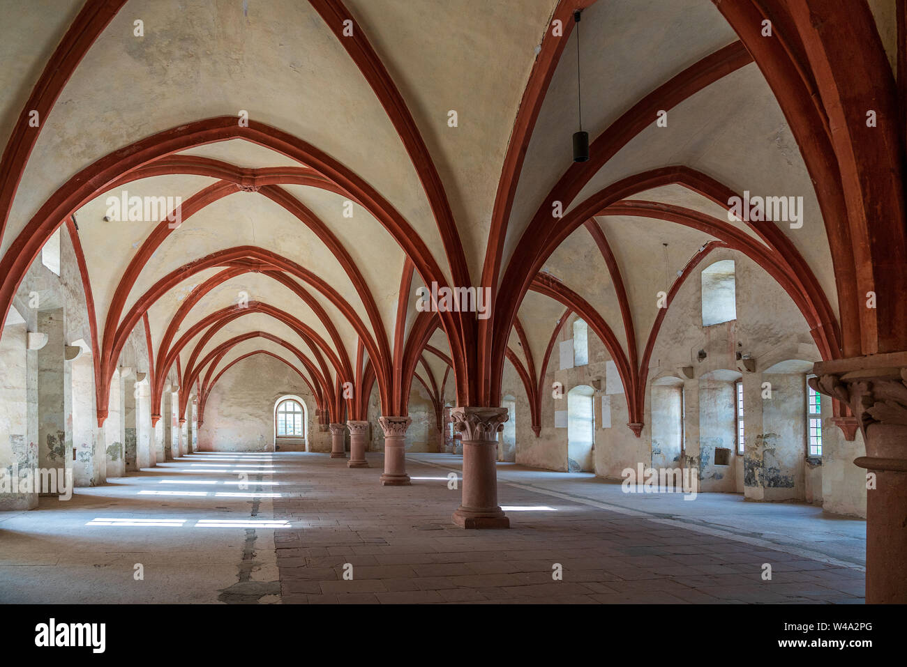 View into the monk's dormitory, Eberbach Abbey Stock Photo - Alamy