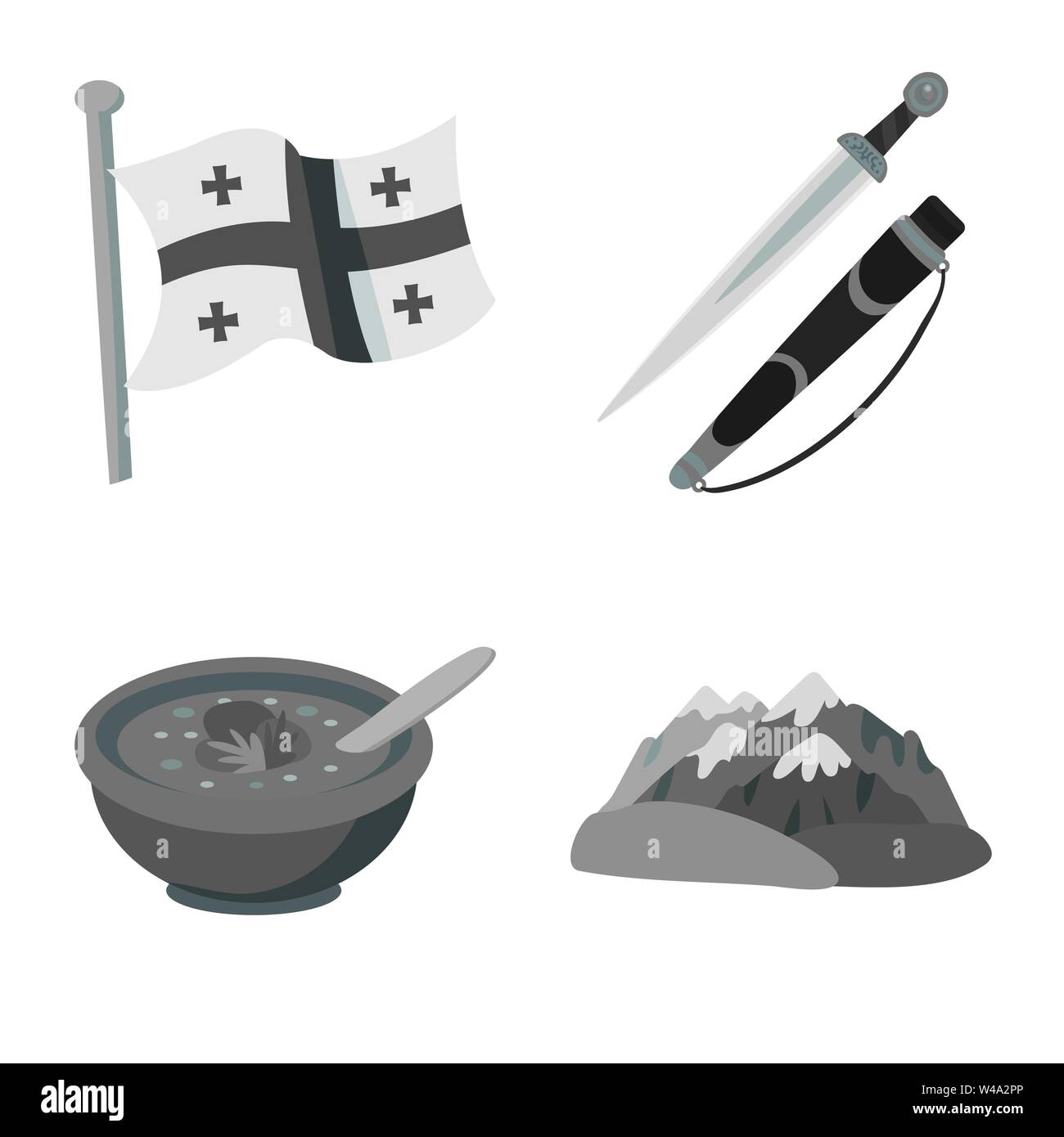 Vector illustration of attributes and tourism logo. Set of attributes ... Vector illustration of attributes and tourism logo. Set of attributes ...