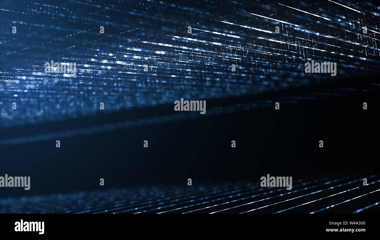 Abstract digital technology background concept. Motion of digital data ...