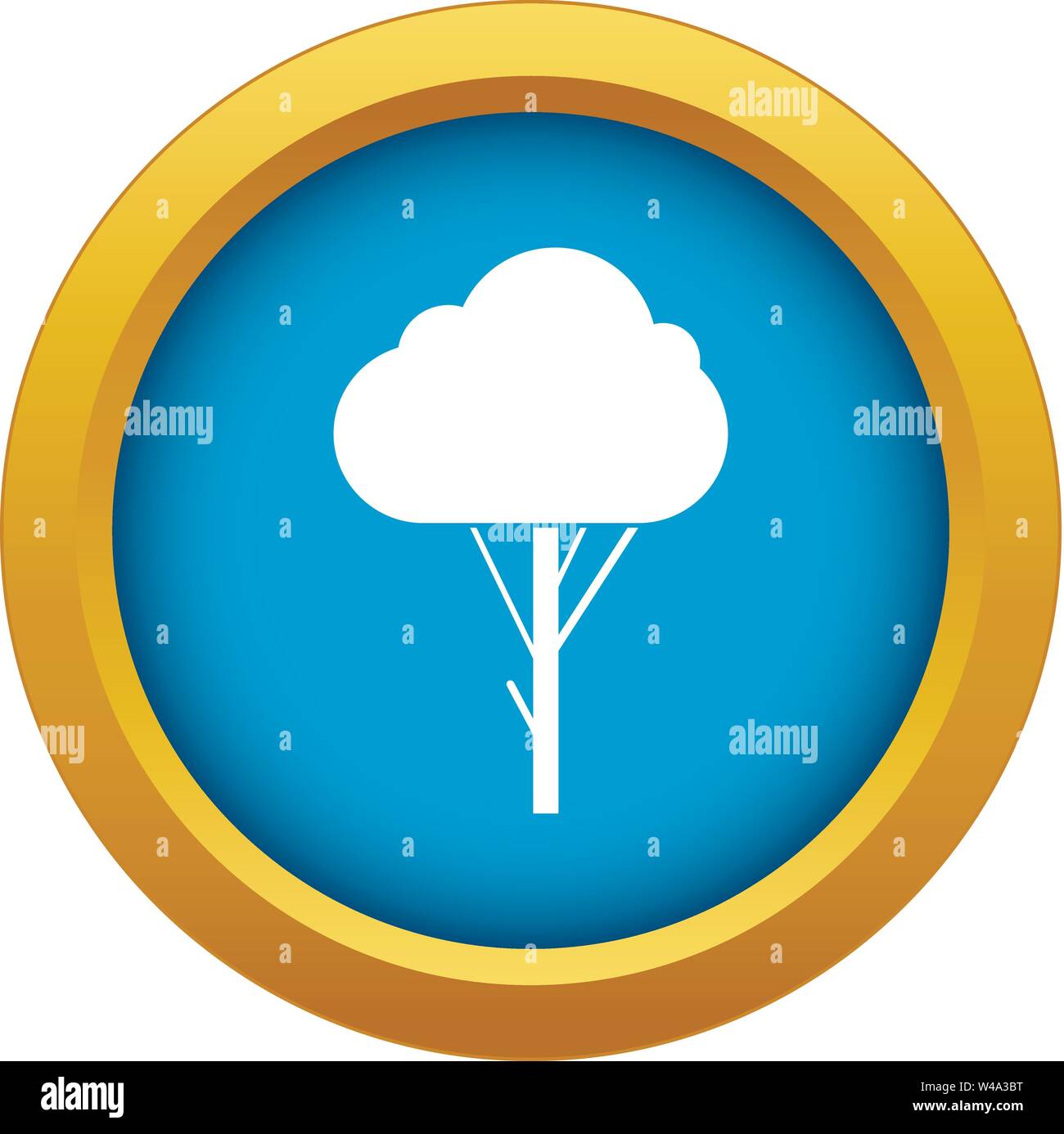 Tree icon blue vector isolated Stock Vector Image & Art - Alamy