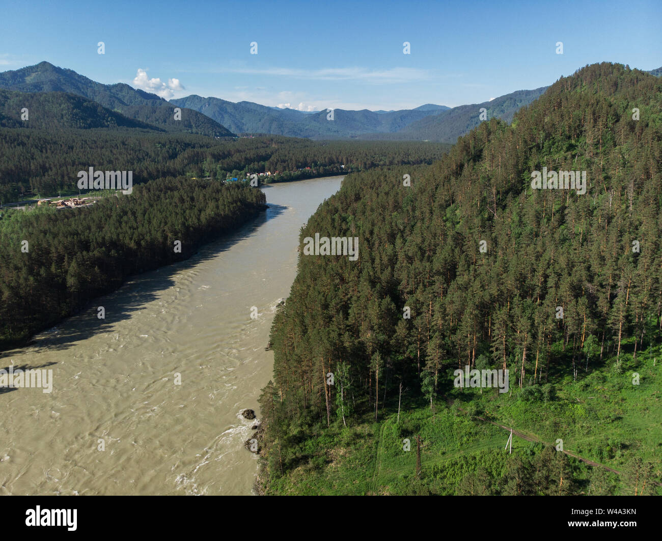 Aerial survey katun river valley hi-res stock photography and images ...