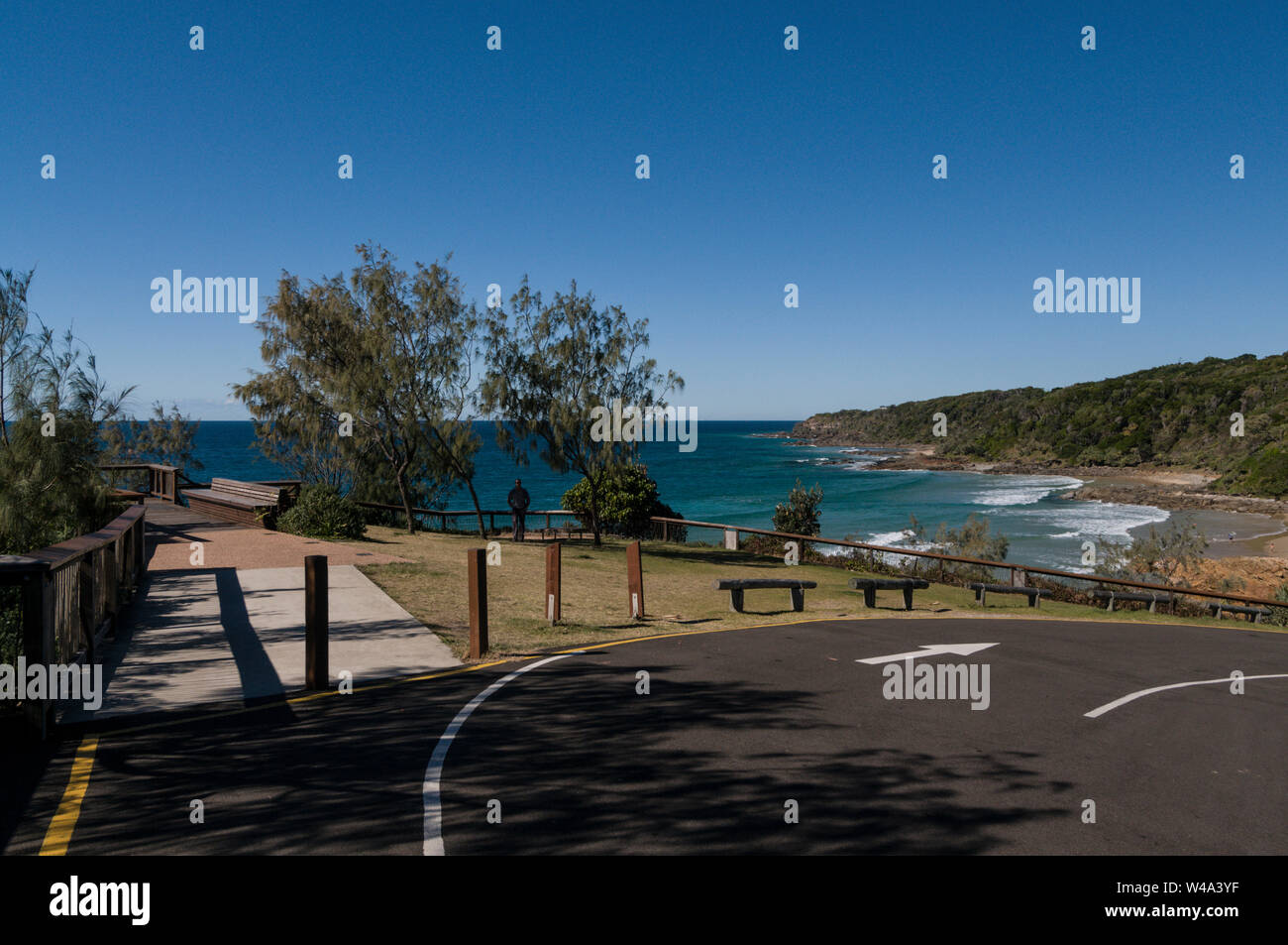 Coolum Beach from Coolum Cliffs on the Sunshine Coast in Queensland ...