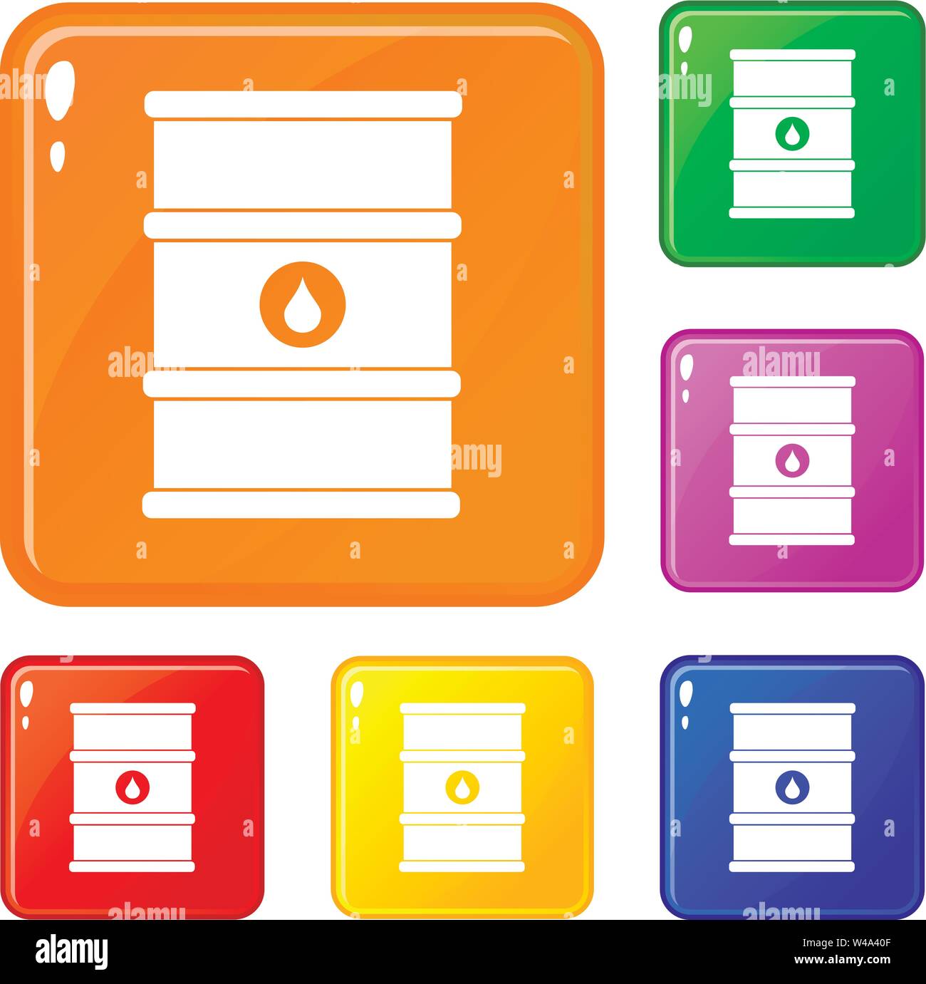 Oil barrel icons set vector color Stock Vector Image & Art - Alamy
