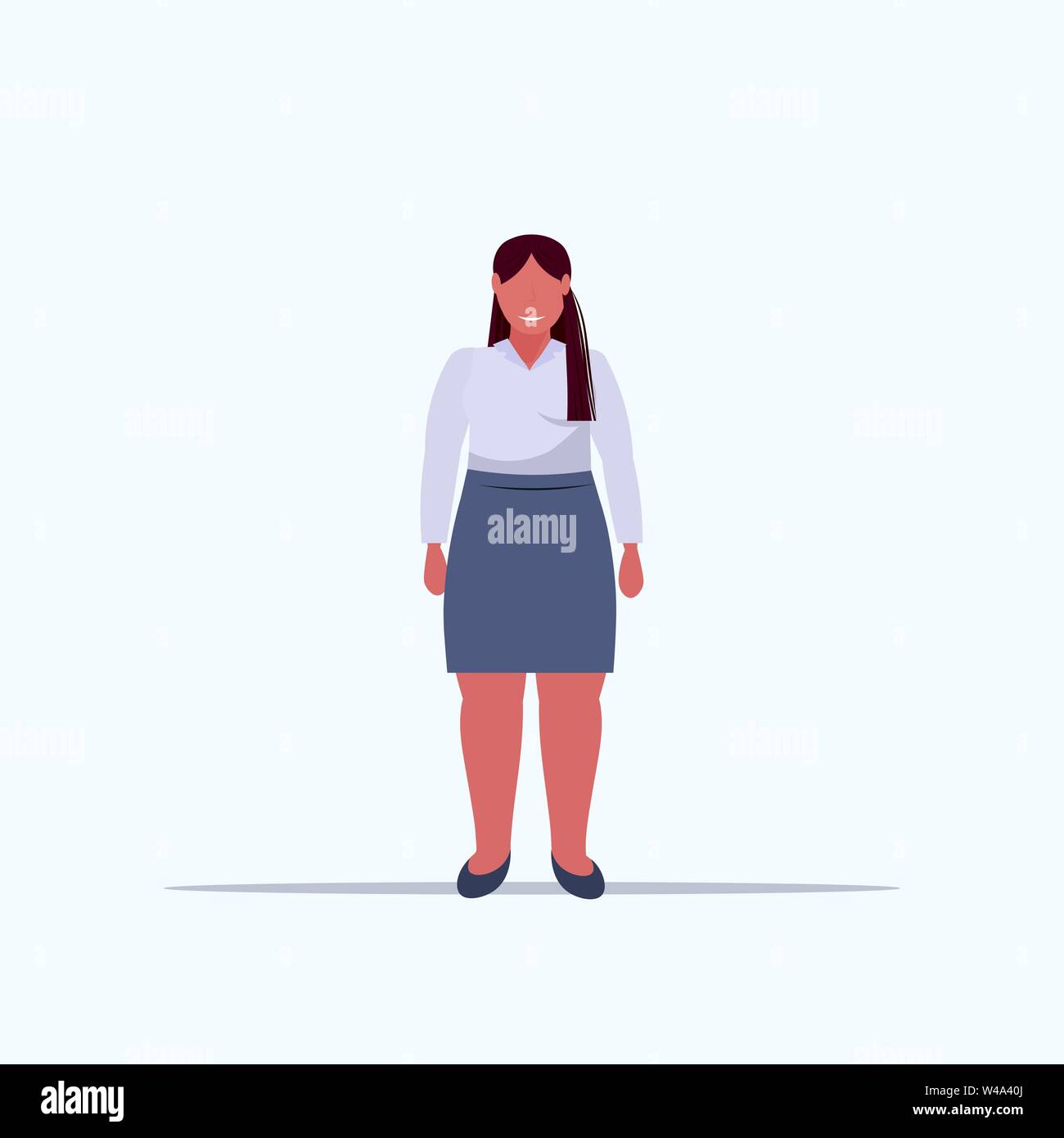 fat overweight woman standing pose unhealthy lifestyle concept obese ...