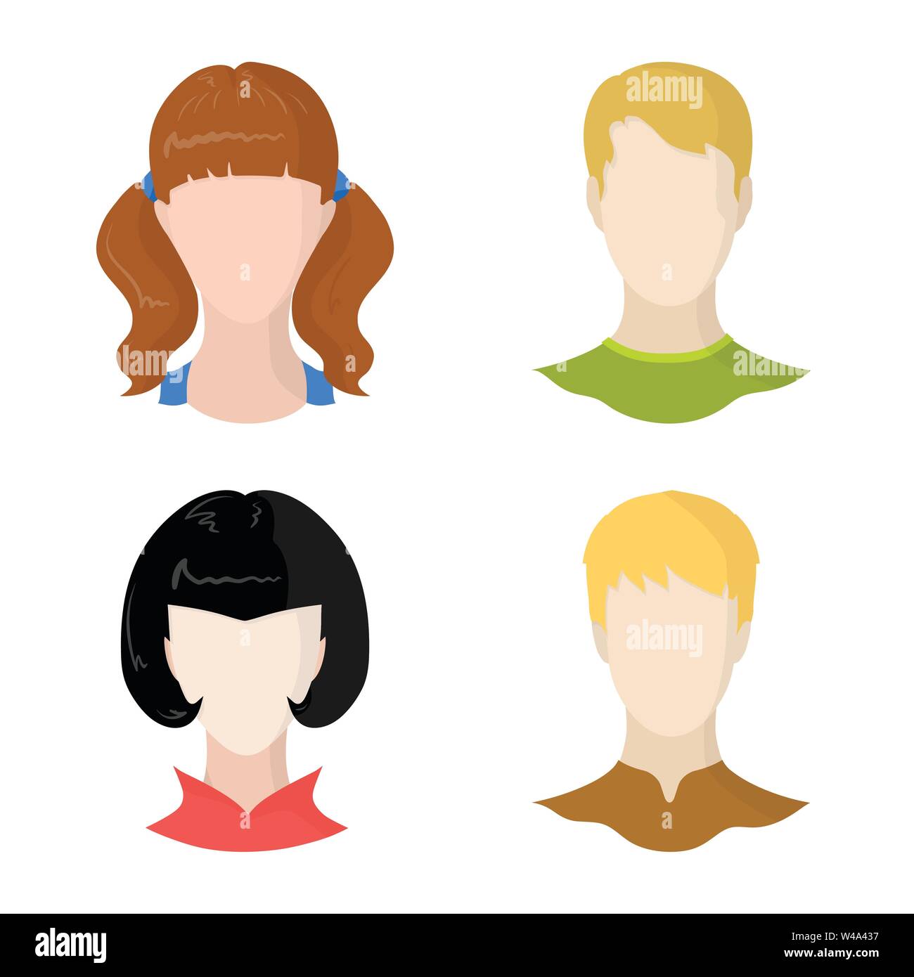 Vector illustration of avatar and dummy symbol. Collection of avatar ...