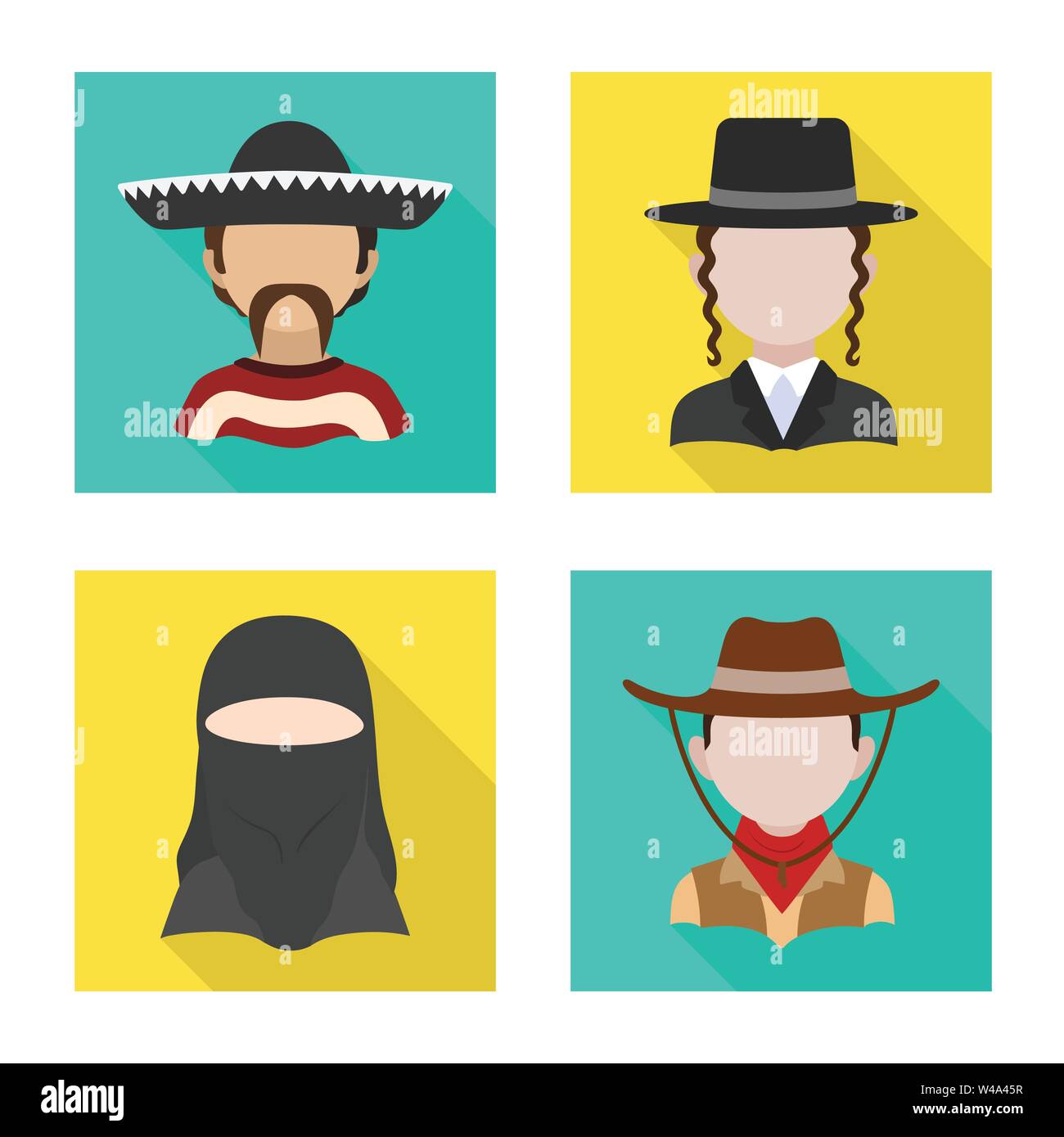 Vector design of nation and race logo. Collection of nation and user ...