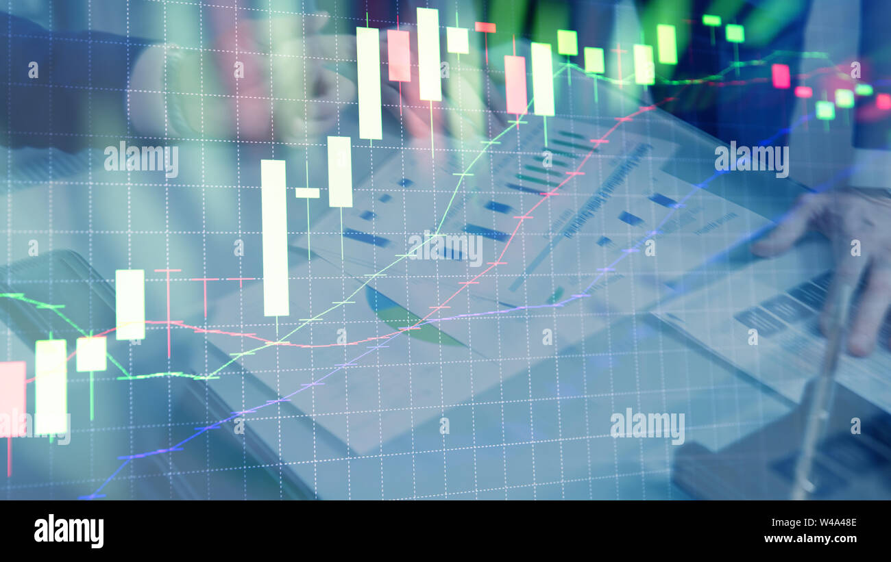 Growth stocks. People of Stock Market Discussion Stock Photo - Alamy