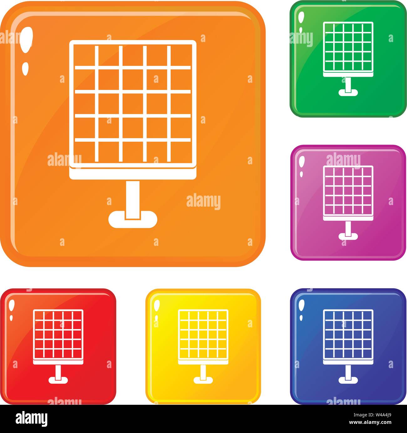 Solar panel icons set vector color Stock Vector Image & Art - Alamy