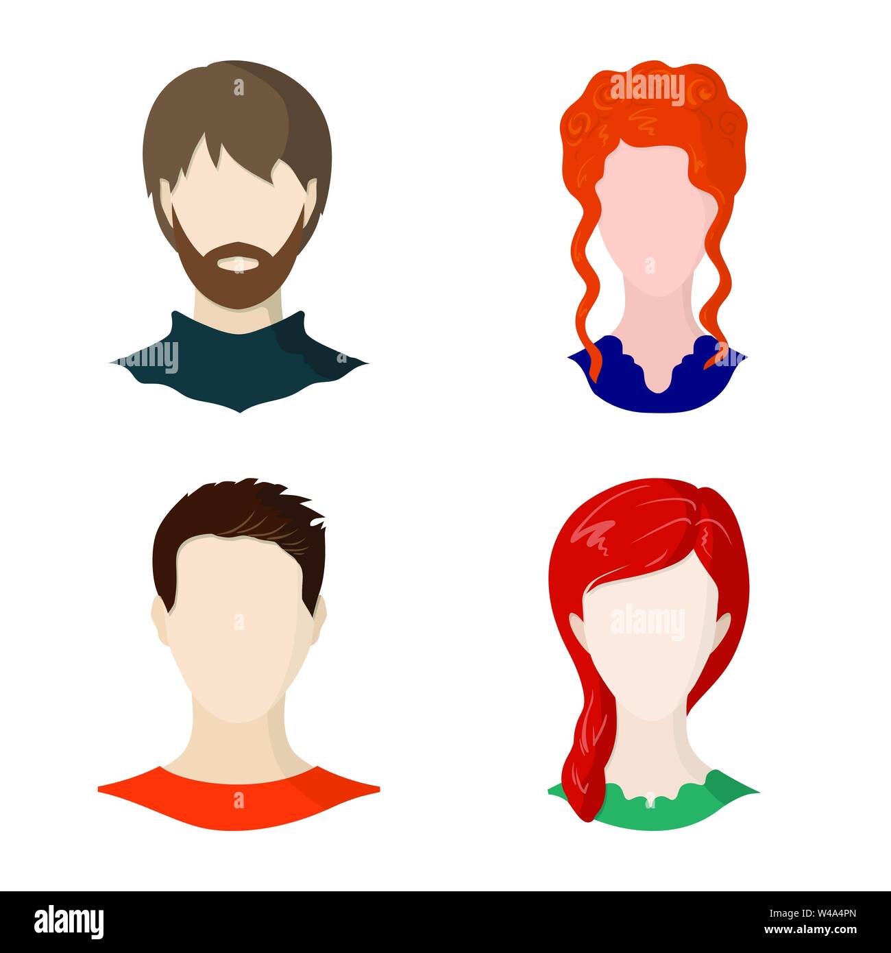 Isolated object of avatar and dummy icon. Set of avatar and figure ...