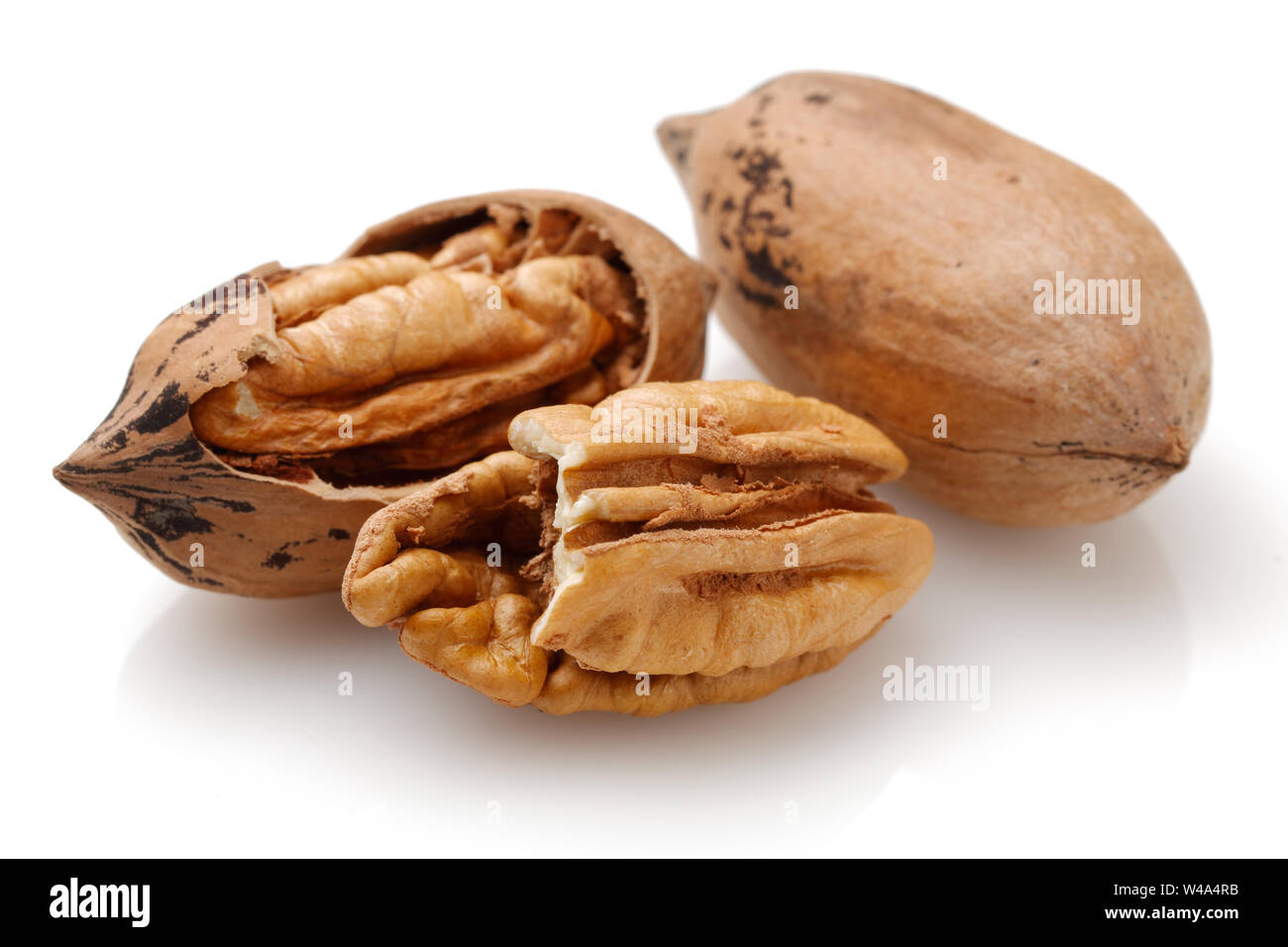 Pecan nuts isolated on white background Stock Photo - Alamy