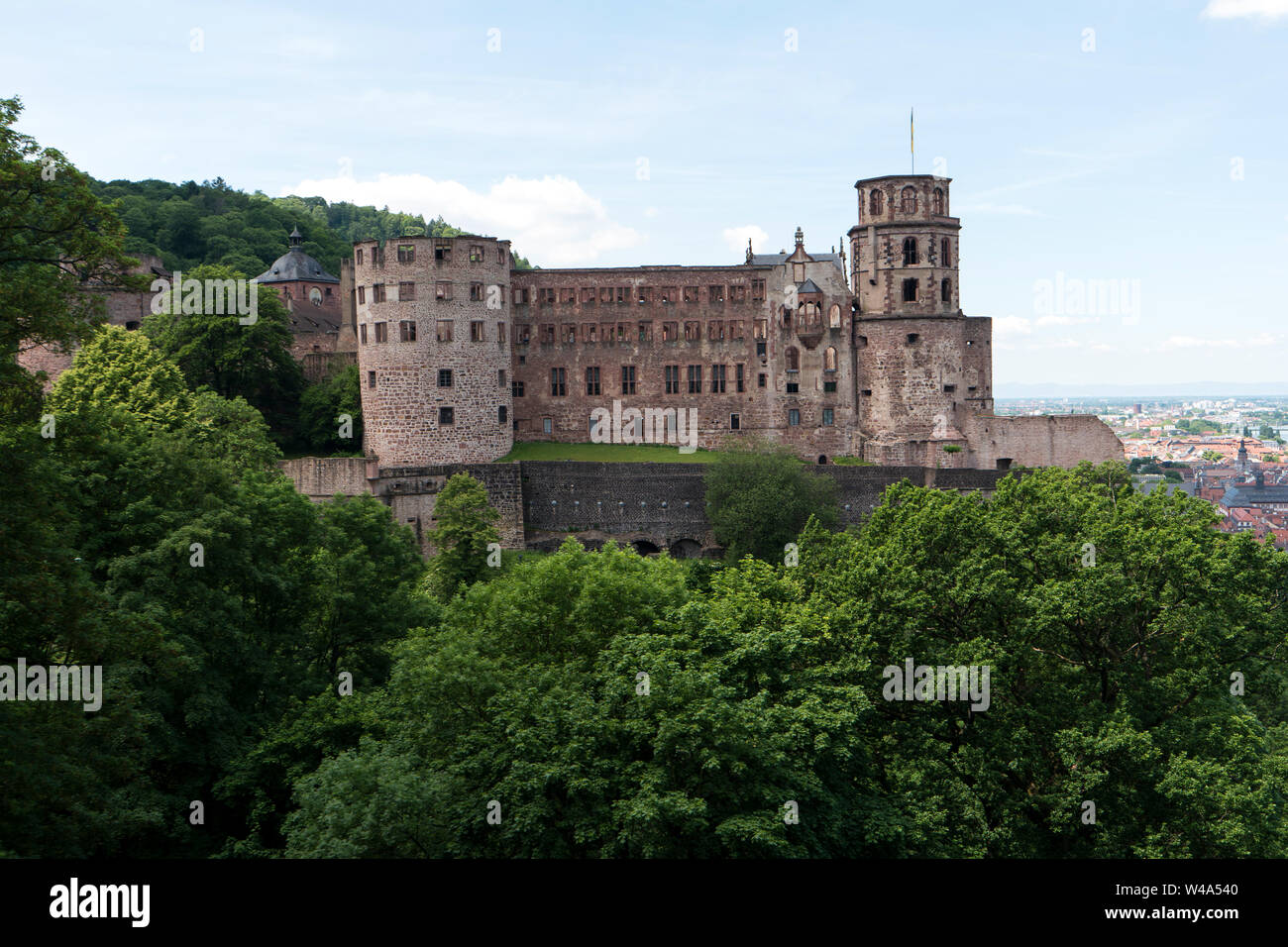 HEIDELBERG, GERMANY - JUNE 01, 2019: Heidelberg Castle is a ruin in ...