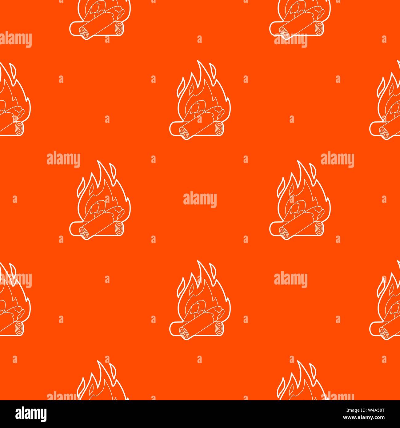 Campfire pattern vector orange Stock Vector Image & Art - Alamy