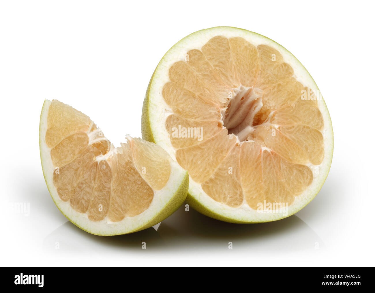 Fresh pomelo fruits isolated on white background Stock Photo - Alamy