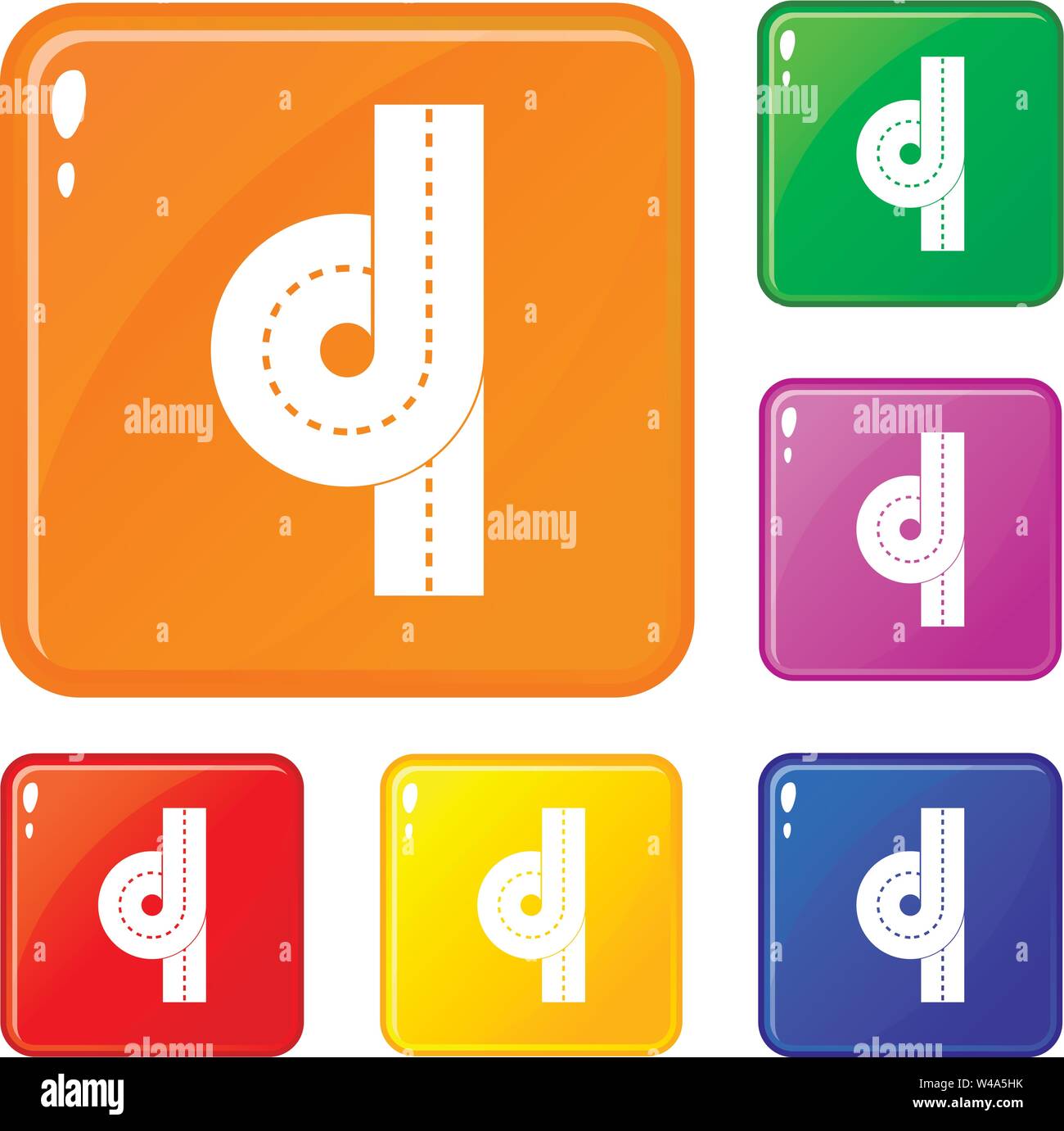 Road junction icons set vector color Stock Vector Image & Art - Alamy