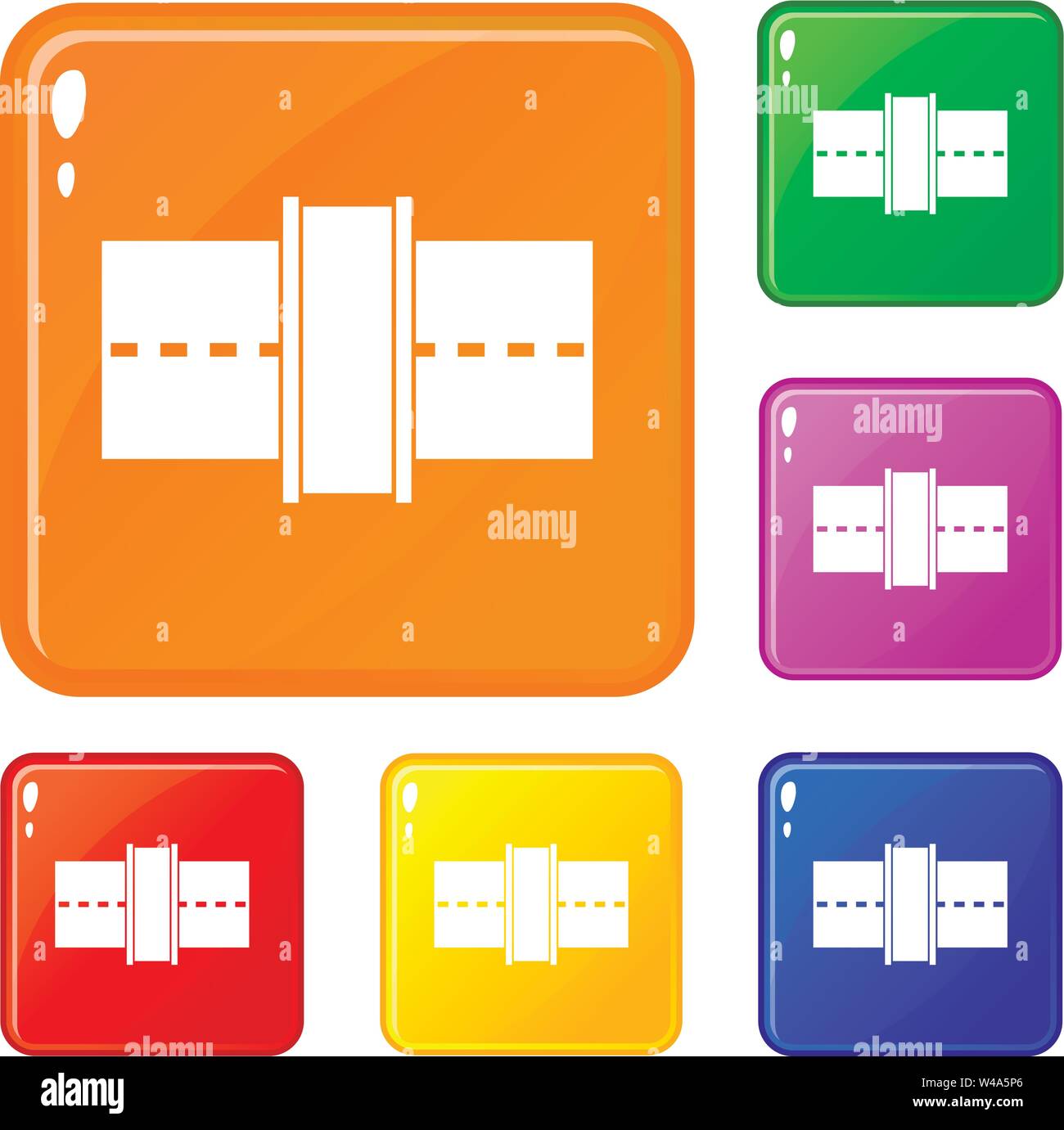 Road icons set vector color Stock Vector Image & Art - Alamy