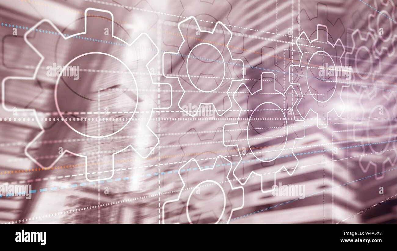 Abstract Mixed Media Technology Background. Modern city Stock Photo - Alamy