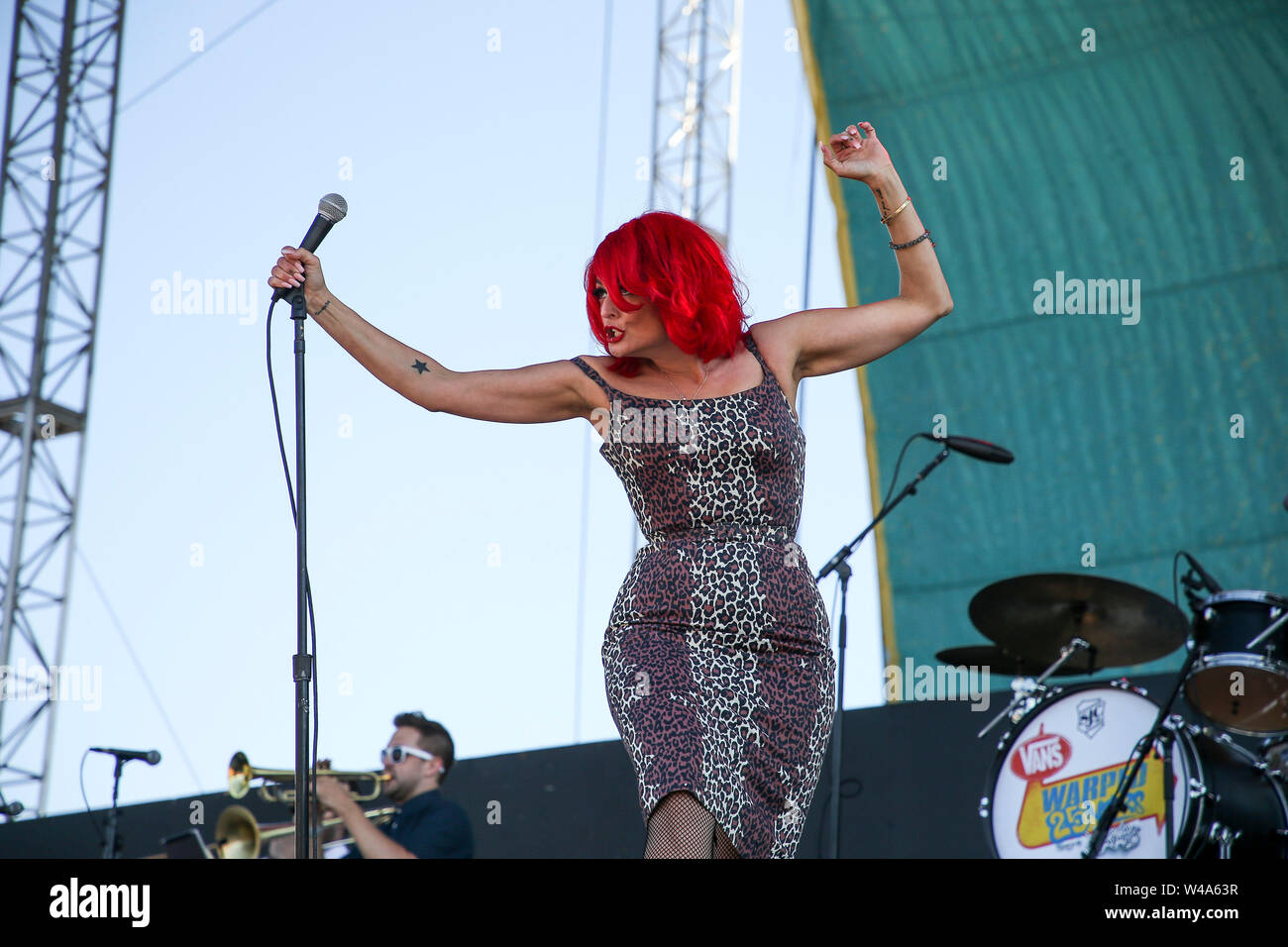 California, USA . 20th July, 2019. Save Ferris lead singer Monique ...