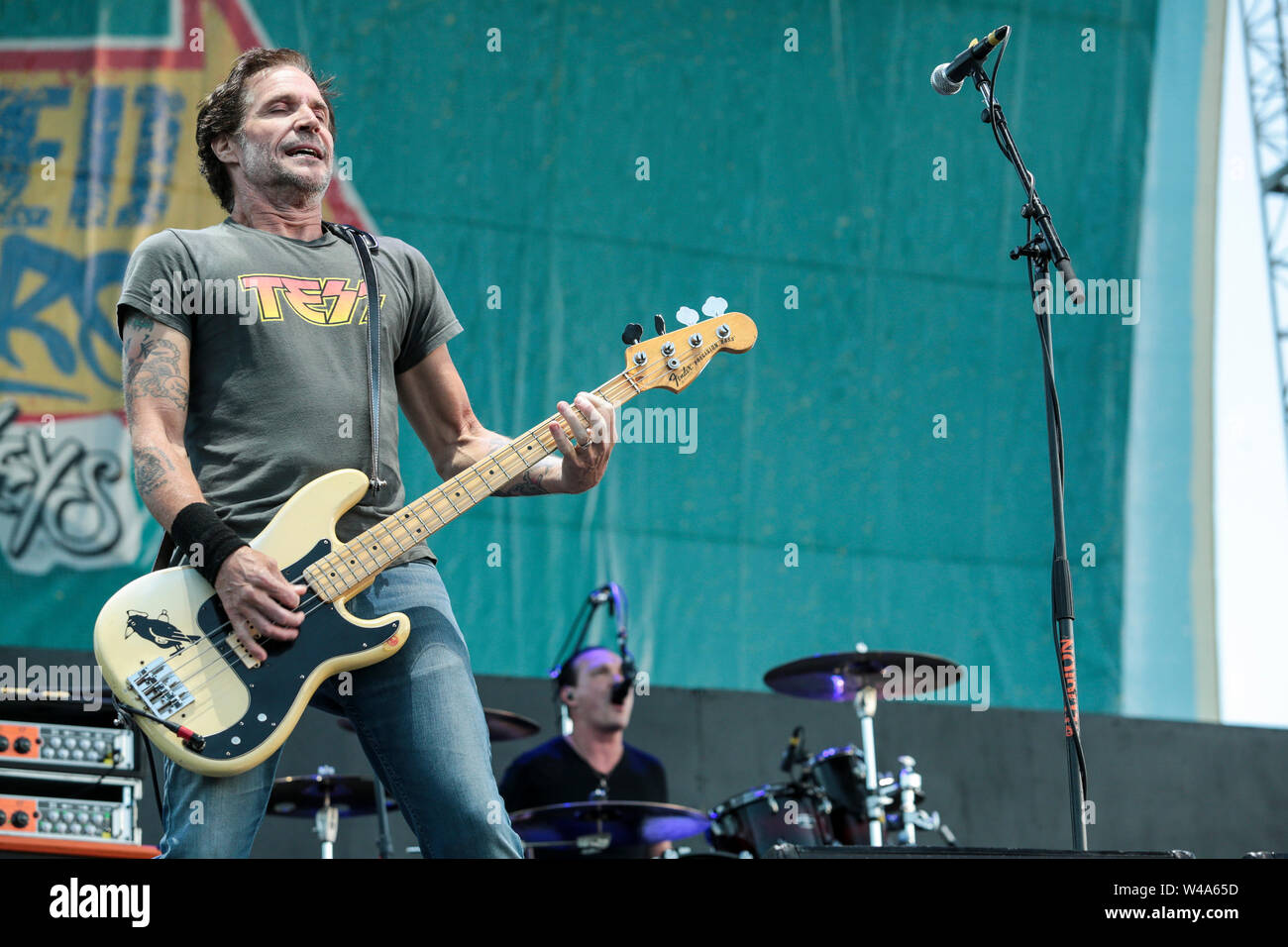California, USA . 20th July, 2019. Bad Religion guitarist Jay Bentley ...