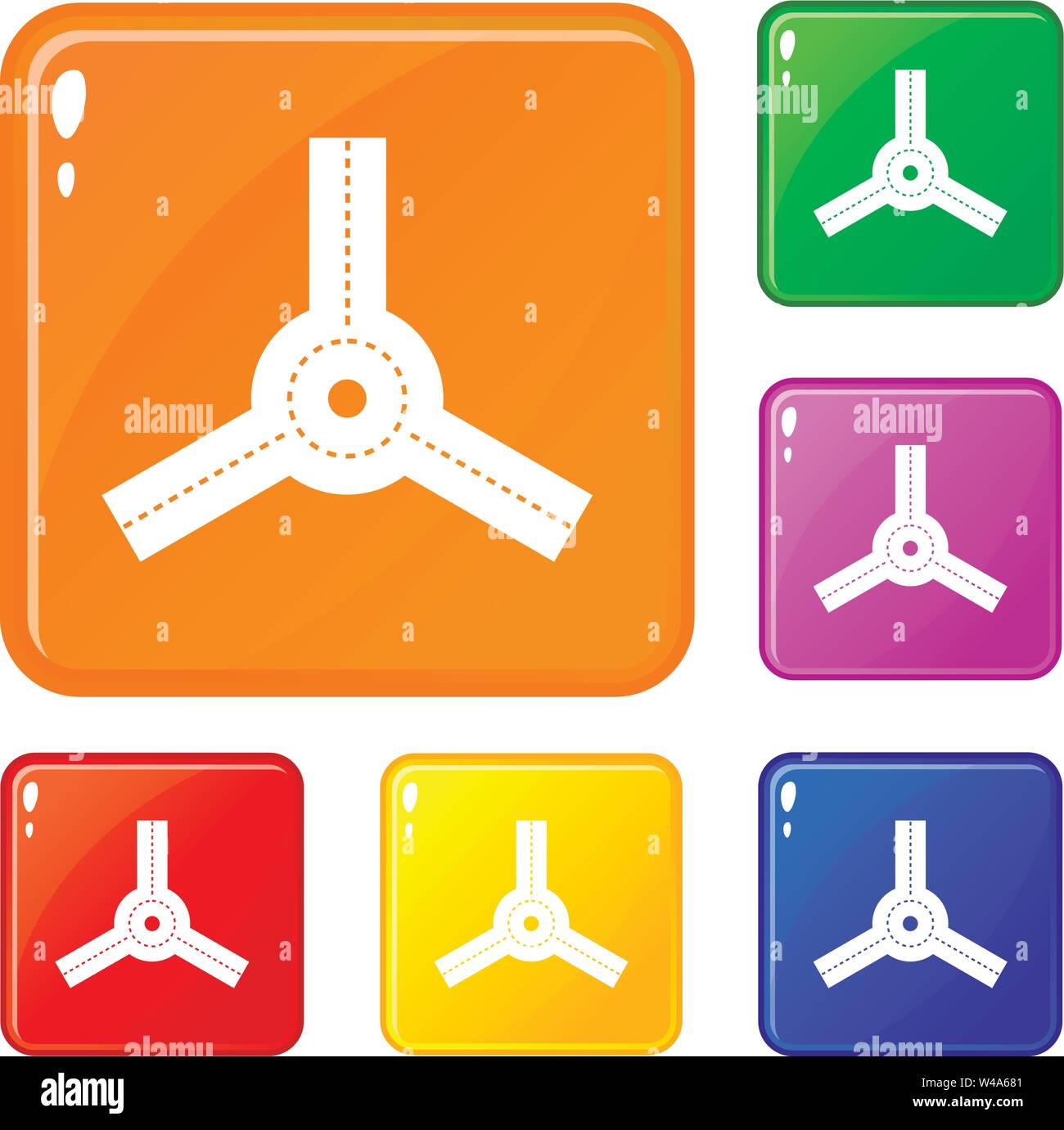 Roundabout icons set vector color Stock Vector Image & Art - Alamy
