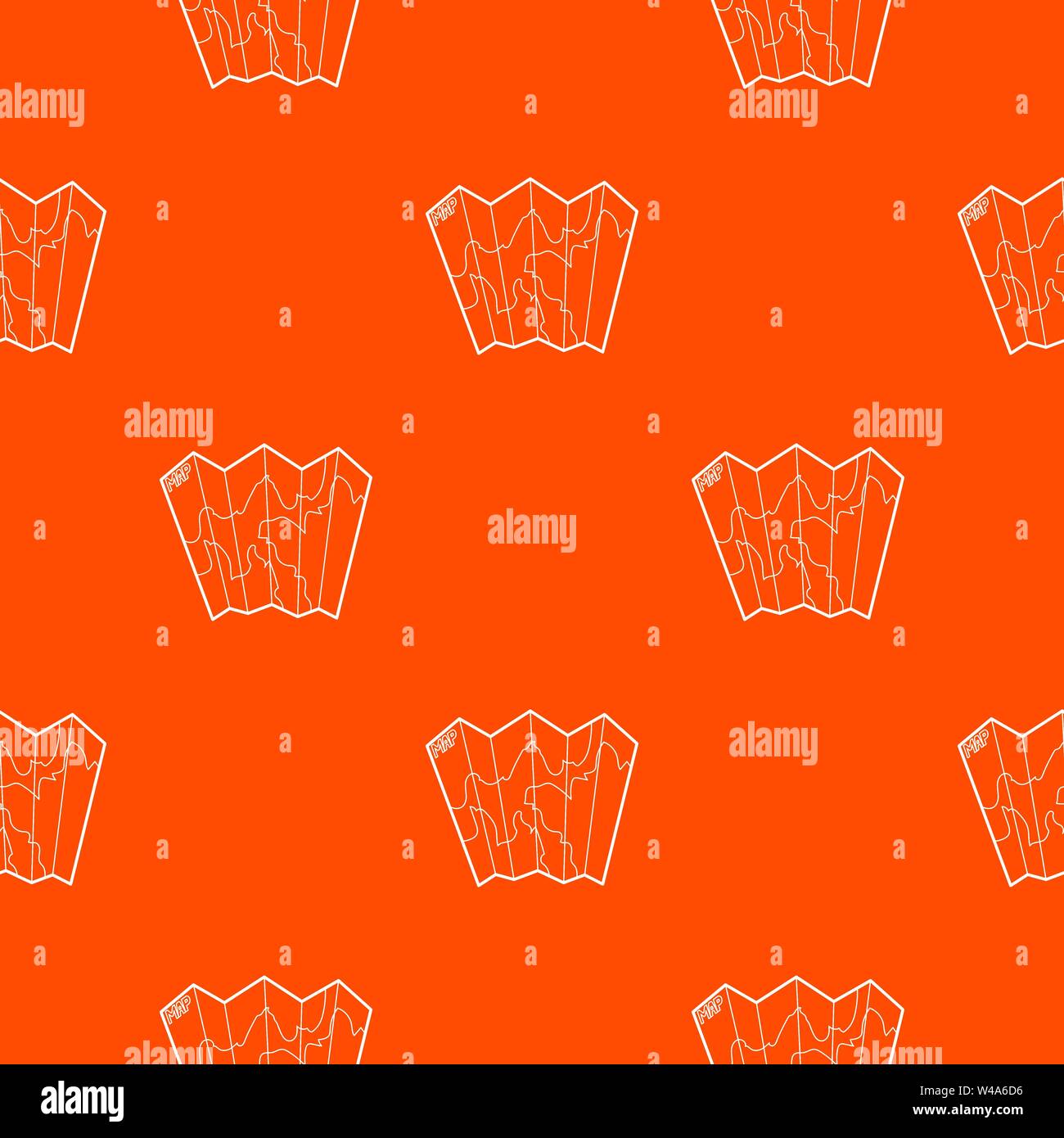 Paper map pattern vector orange Stock Vector Image & Art - Alamy