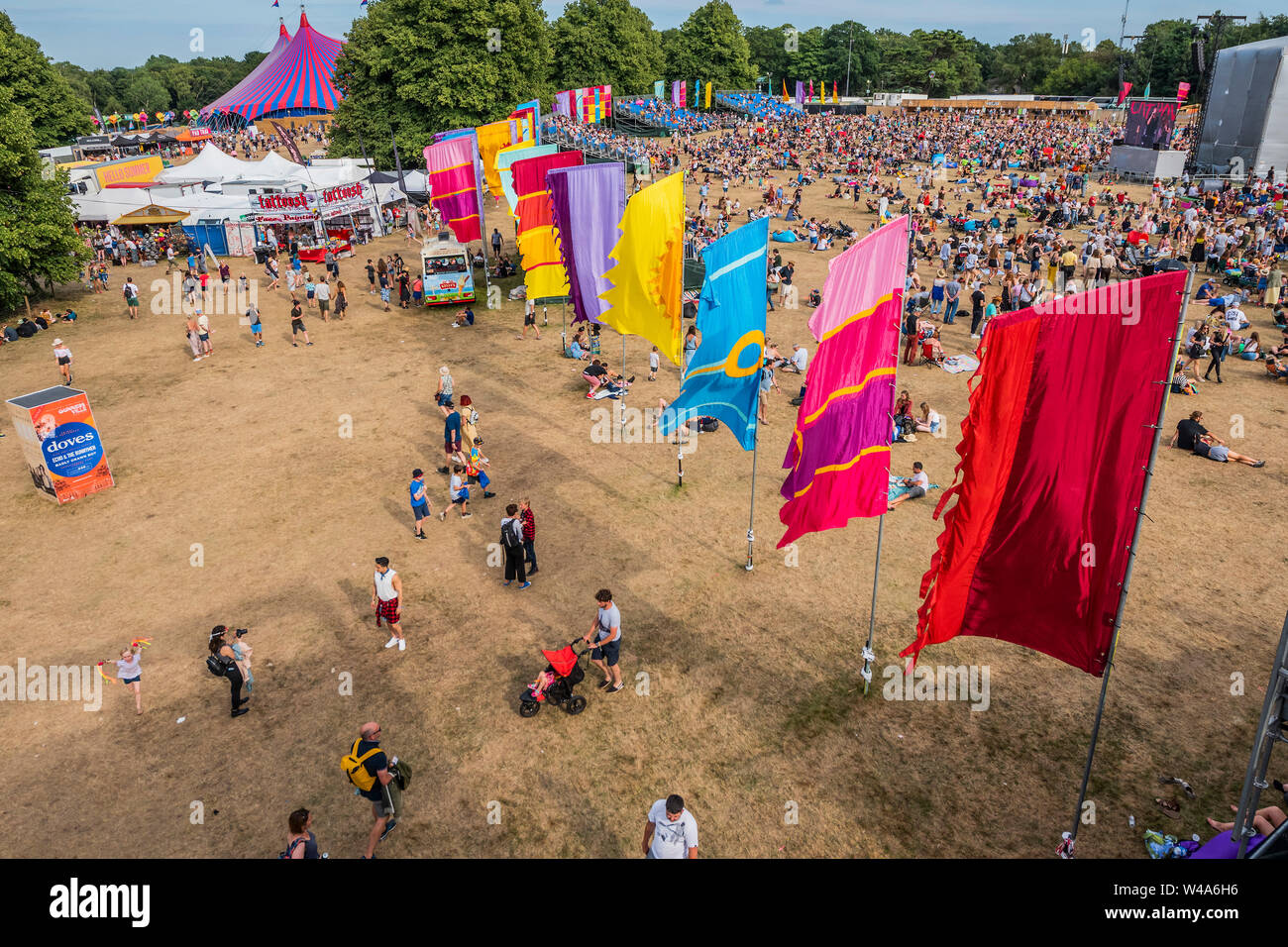 Henham Park, Suffolk, UK. 21 July 2019. The obelisk arena. The 2019 ...