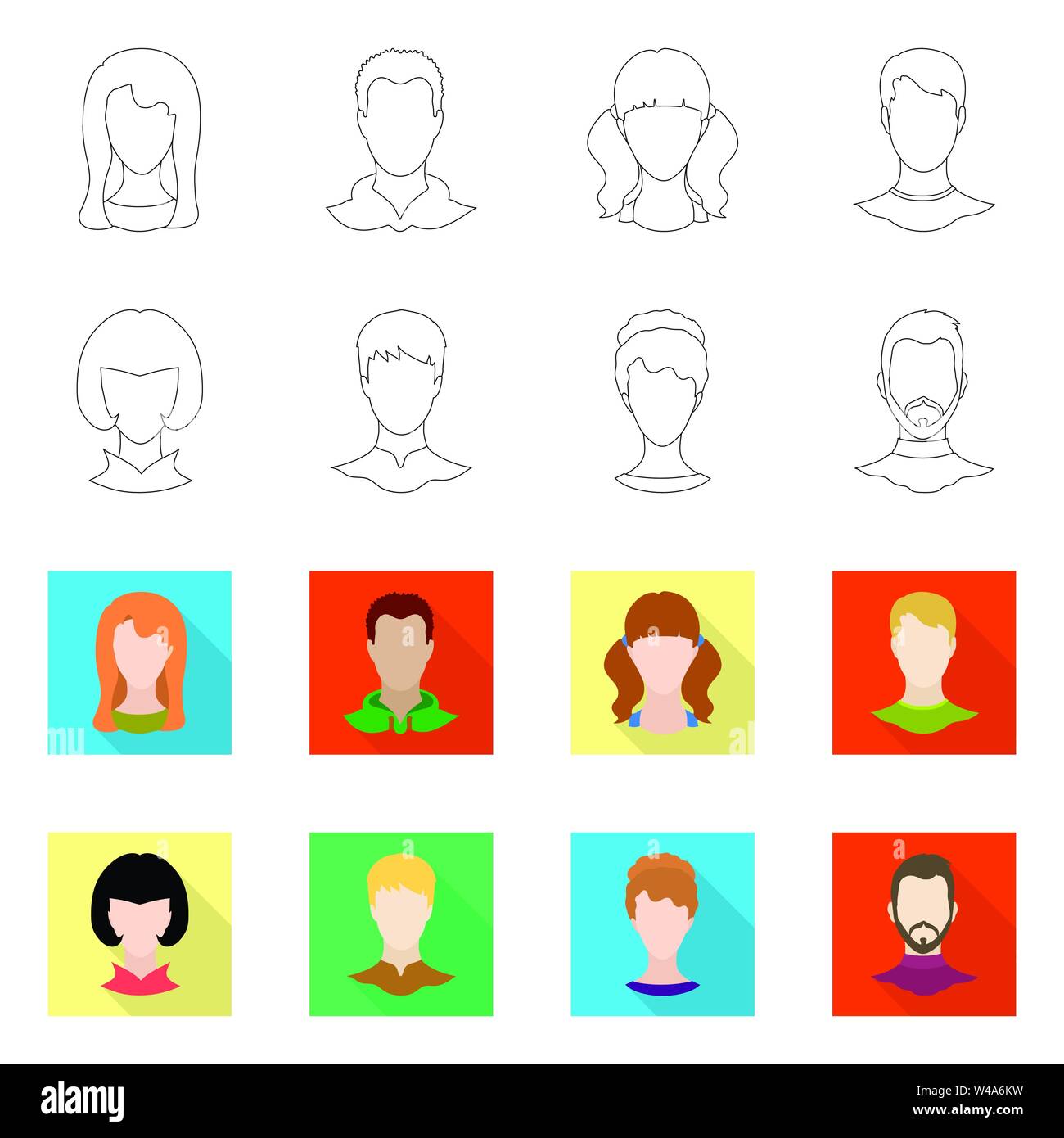 Vector illustration of professional and photo sign. Set of professional ...