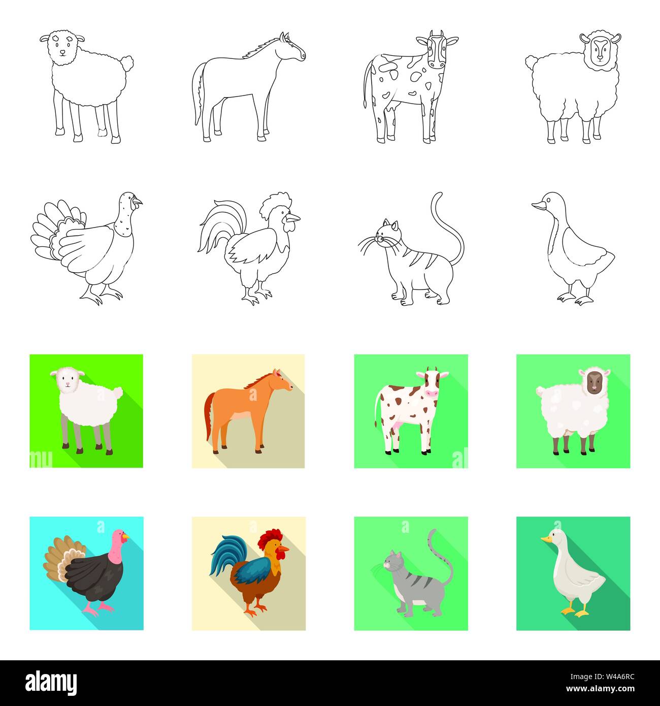 Vector illustration of breeding and kitchen logo. Collection of ...