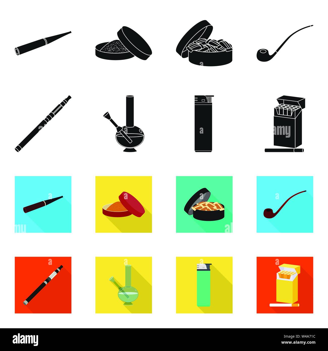 Vector design of refuse and stop sign. Set of refuse and habit stock ...