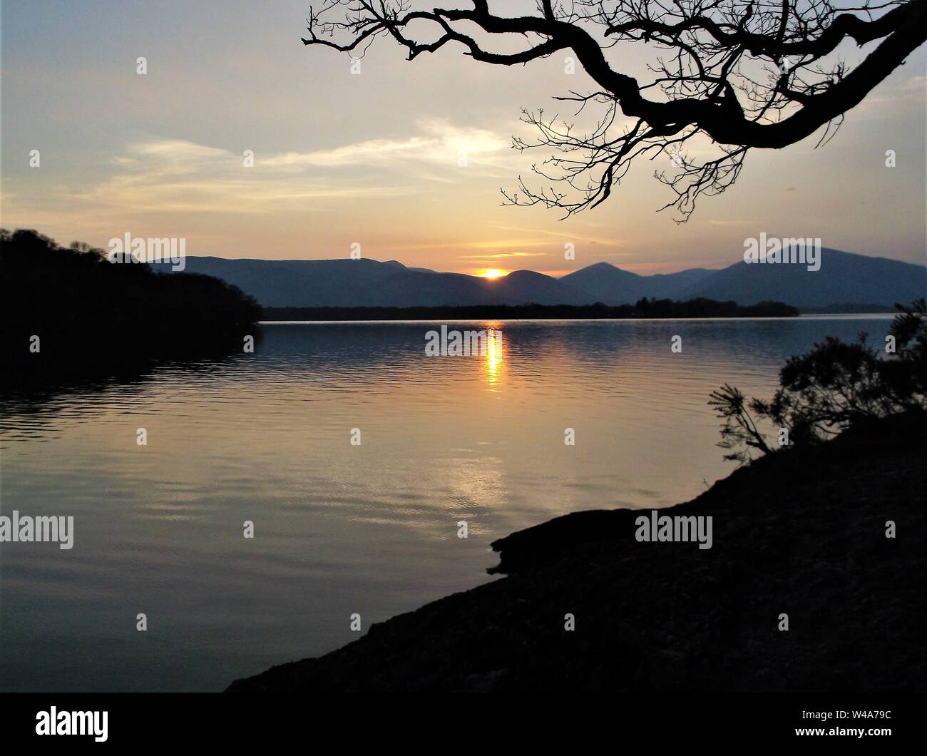 Sunset over Loch Lomond Stock Photo - Alamy