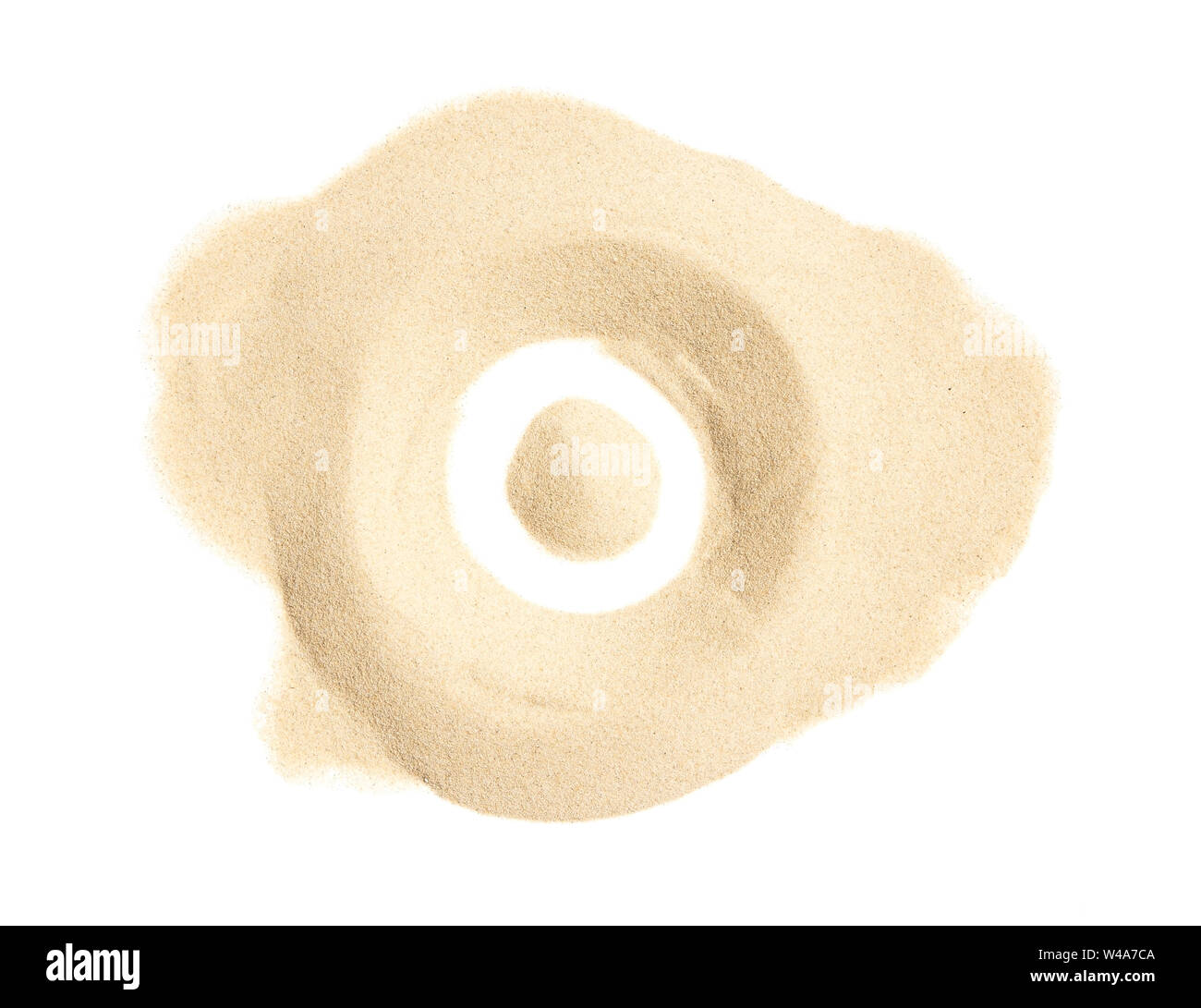 Sand circle isolated on white background Stock Photo - Alamy