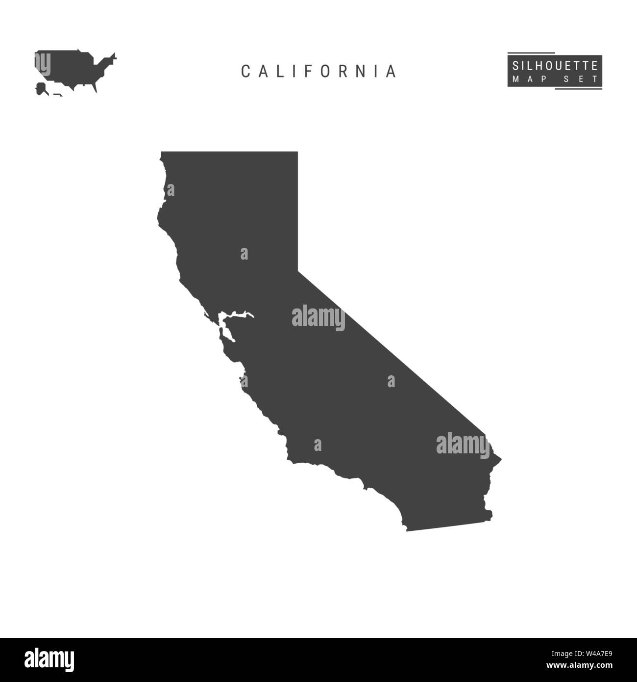 California US State Blank Vector Map Isolated on White Background. High ...