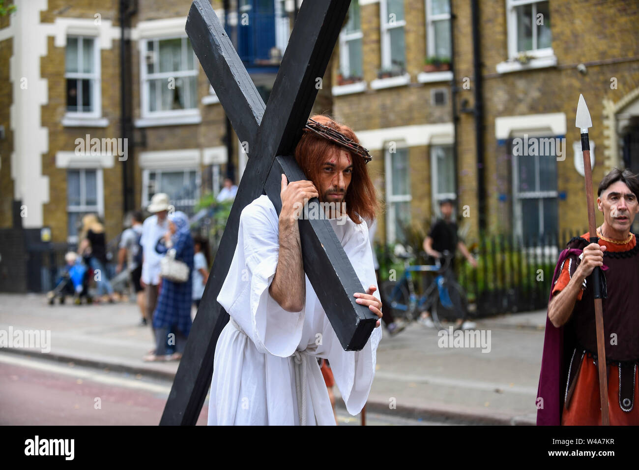 London, UK. 21 July 2019. People take part in the Procession of Our ...