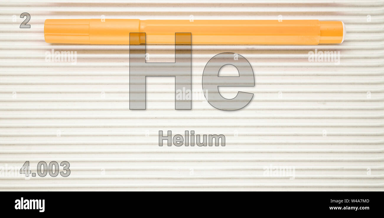 Helium chemical element atomic data and symbol illustration backdrop ...
