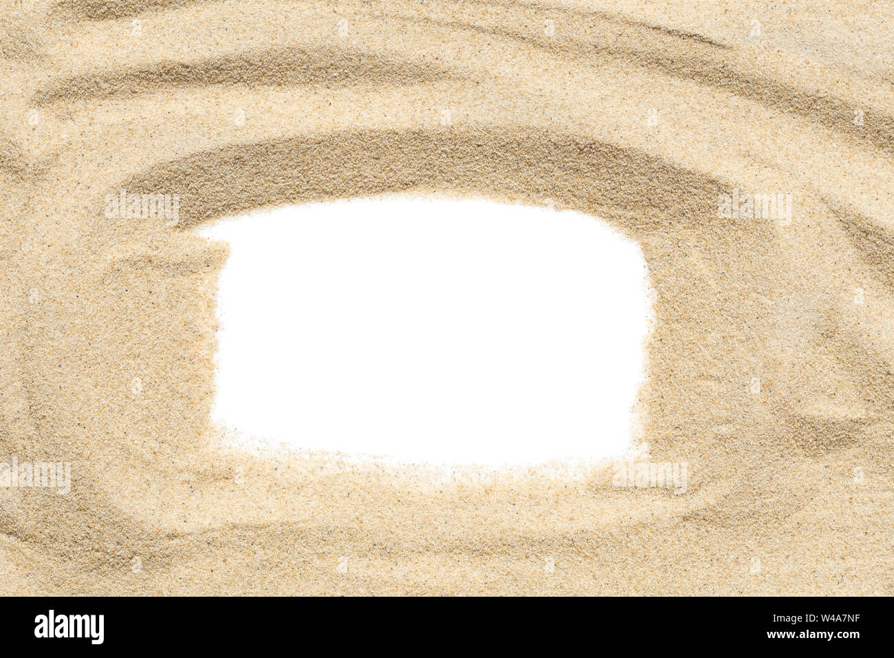 Sand frame isolated on white background Stock Photo - Alamy