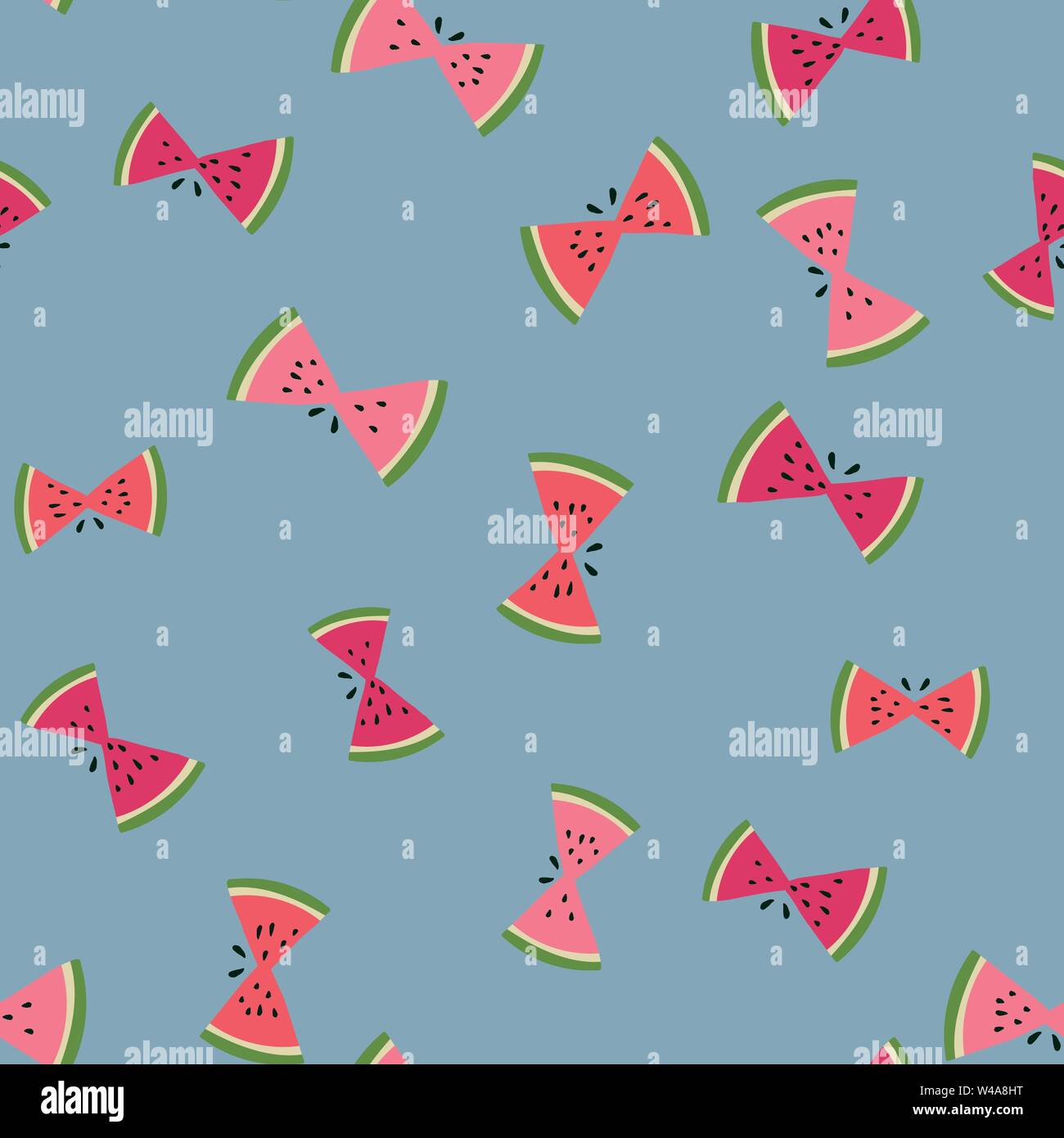 A seamless vector pattern with watermelon butterflies.Surface print ...