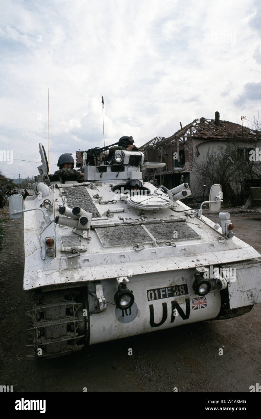 25th April 1993 During the war in Bosnia: British FV103 Alvis Spartan ...