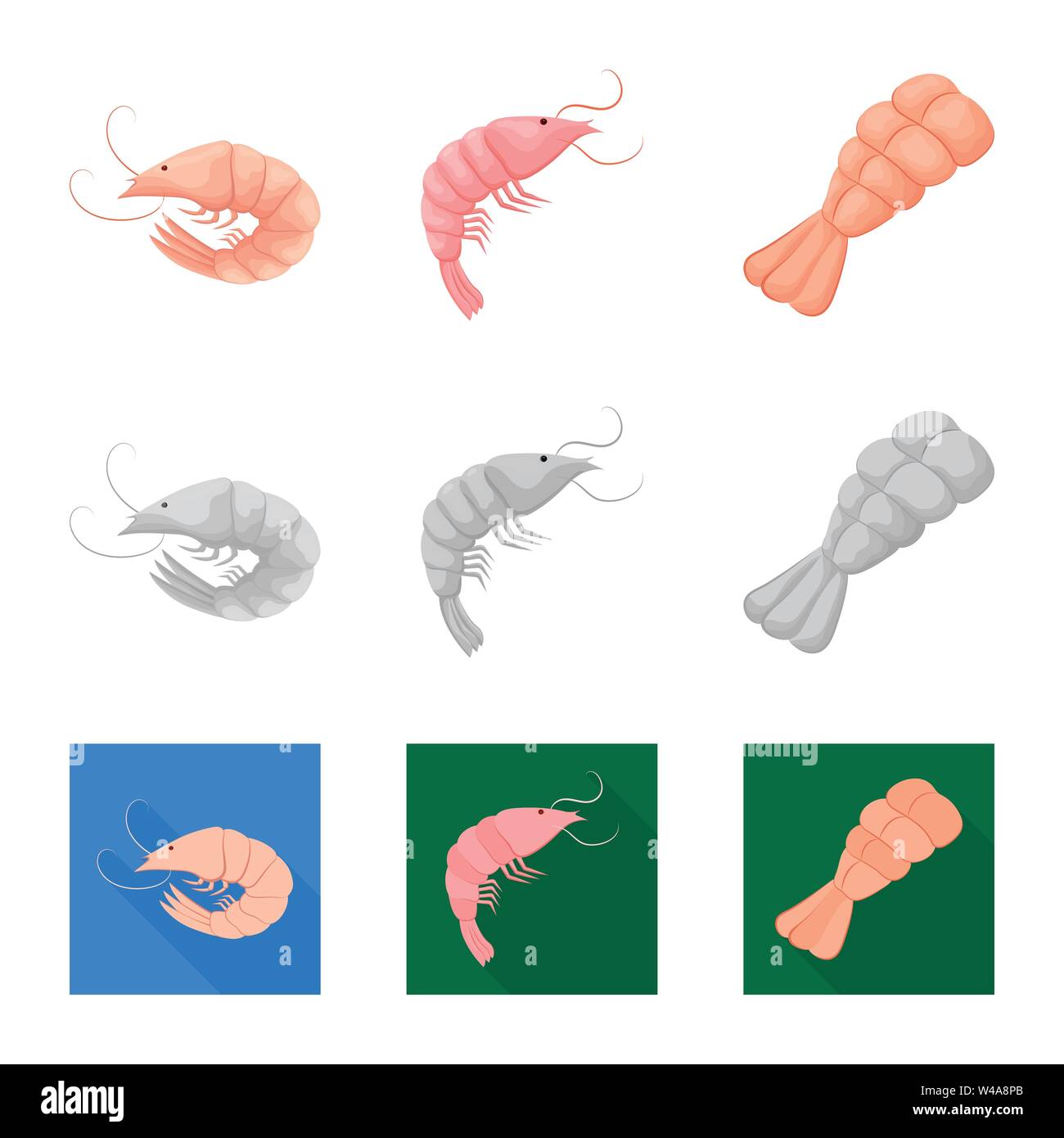 Vector design of appetizer and ocean symbol. Collection of appetizer ...