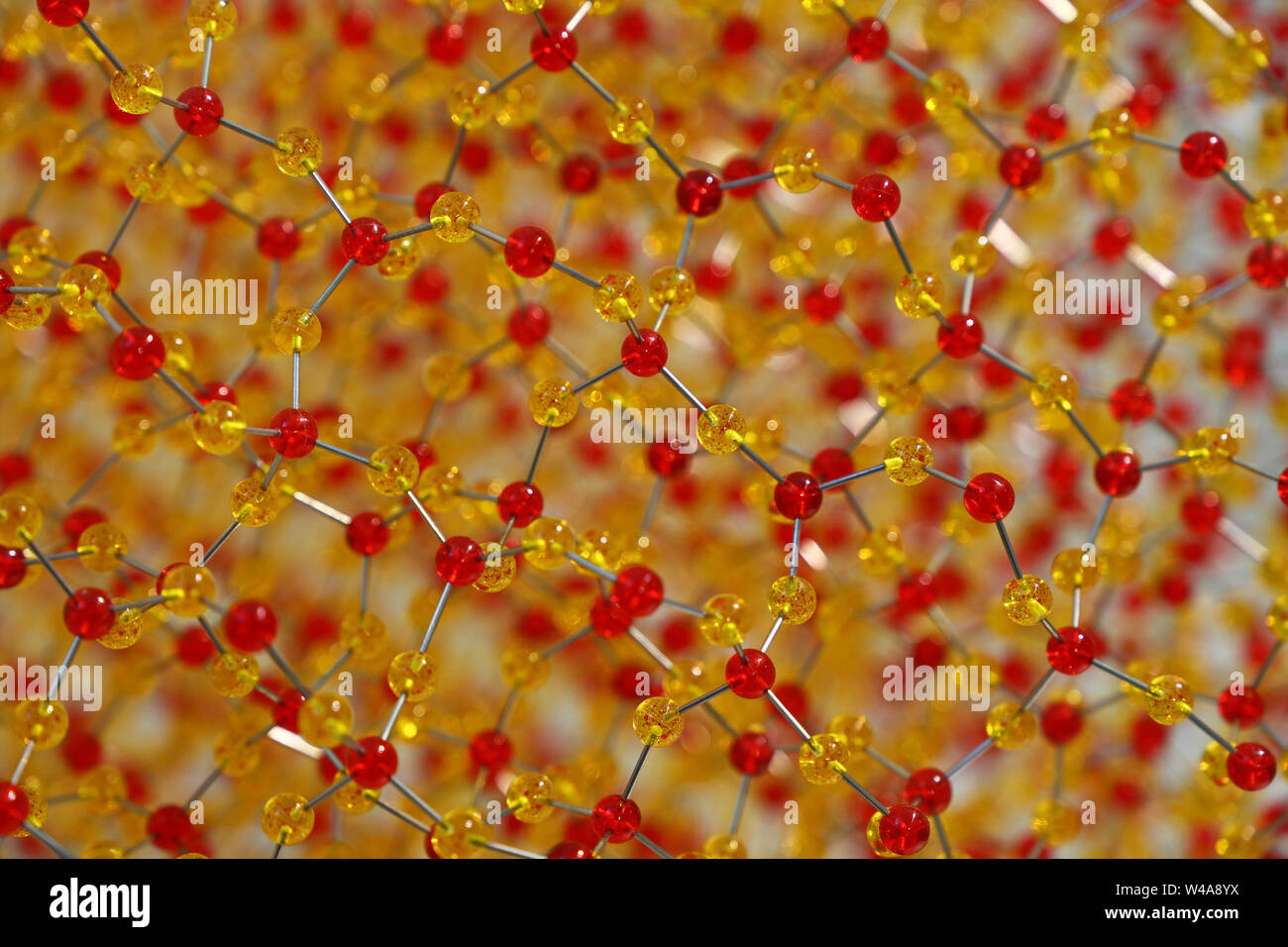 Physical plastic and metal 3d model of molecular structure organization ...