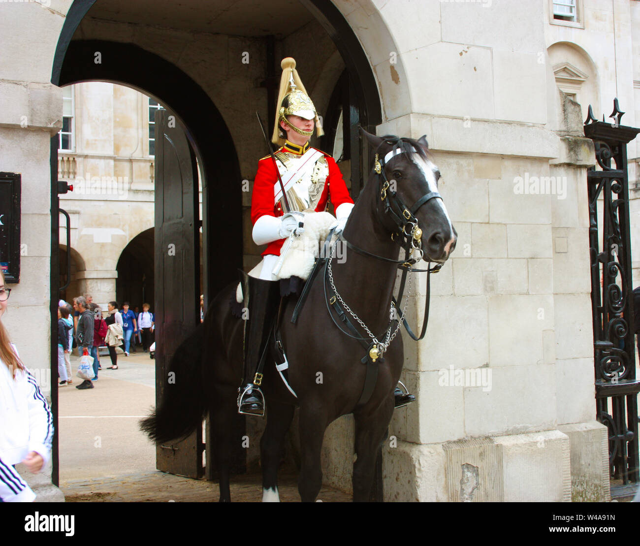 a young royal guard on horseback in London Stock Photo - Alamy