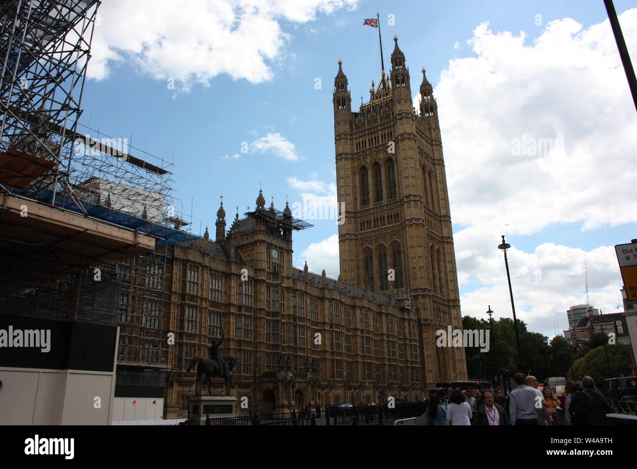 headquarters of the two chambers of parliament in Westminster in London ...