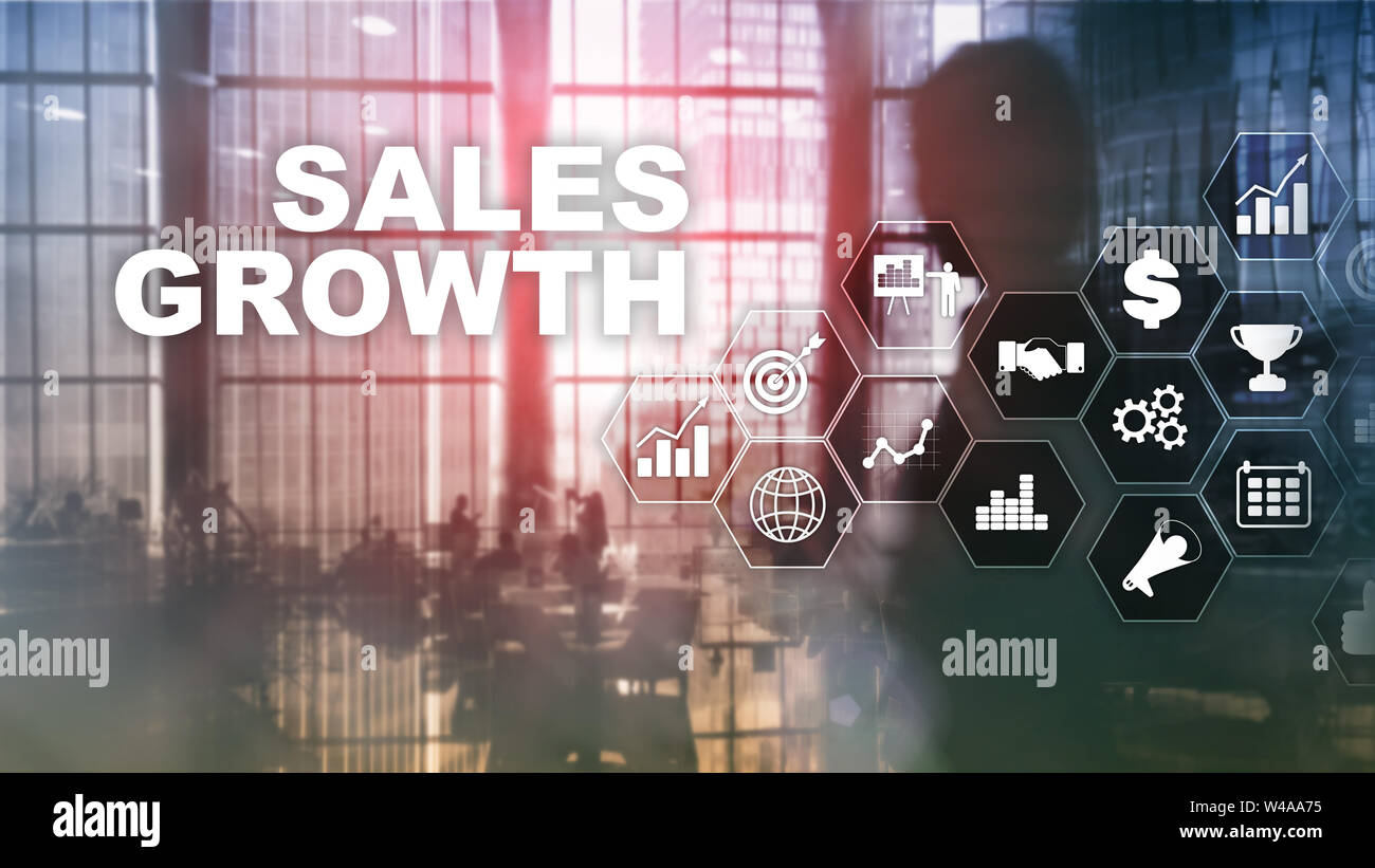 Chart growth concept. Sales increase, marketing strategy. Double ...